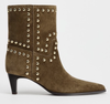 Zara Split Leather Studded Ankle Boots — UFO No More