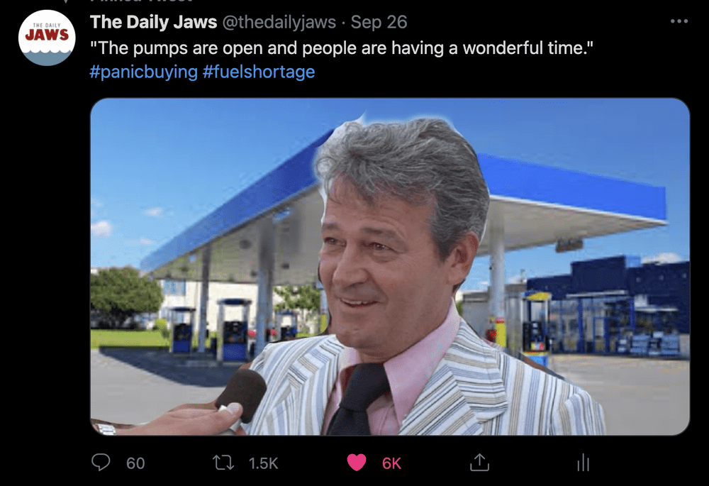 MAYOR VAUGHN FROM JAWS GOES VIRAL AMIDST UK FUEL SHORTAGE CRISIS — The ...