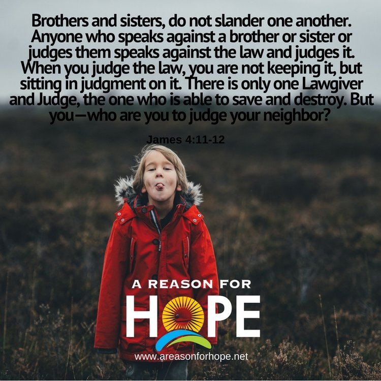 James 4:11-12 — A Reason for Hope with Don Patterson