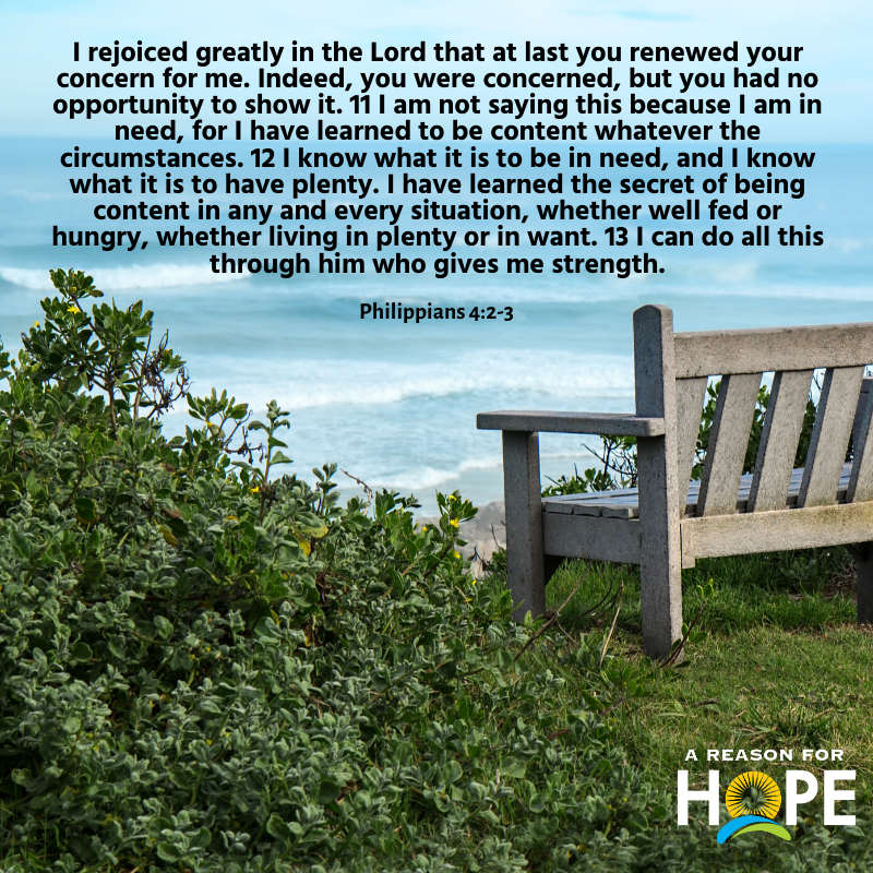 Philippians 4:10-13 — A Reason for Hope with Don Patterson