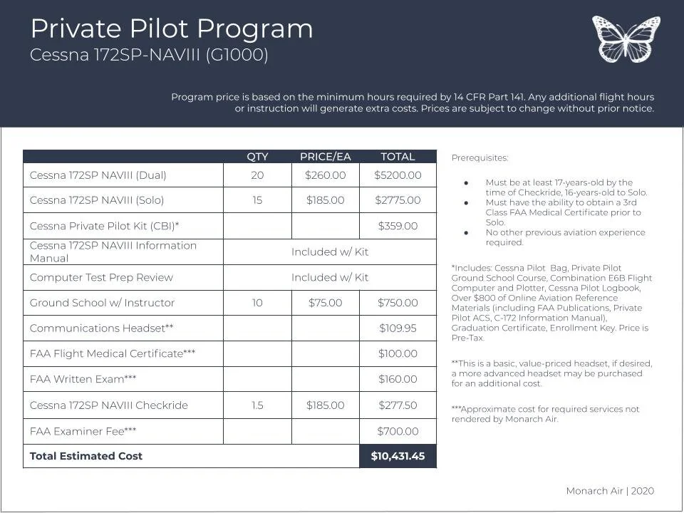 Private Pilot — Monarch Air