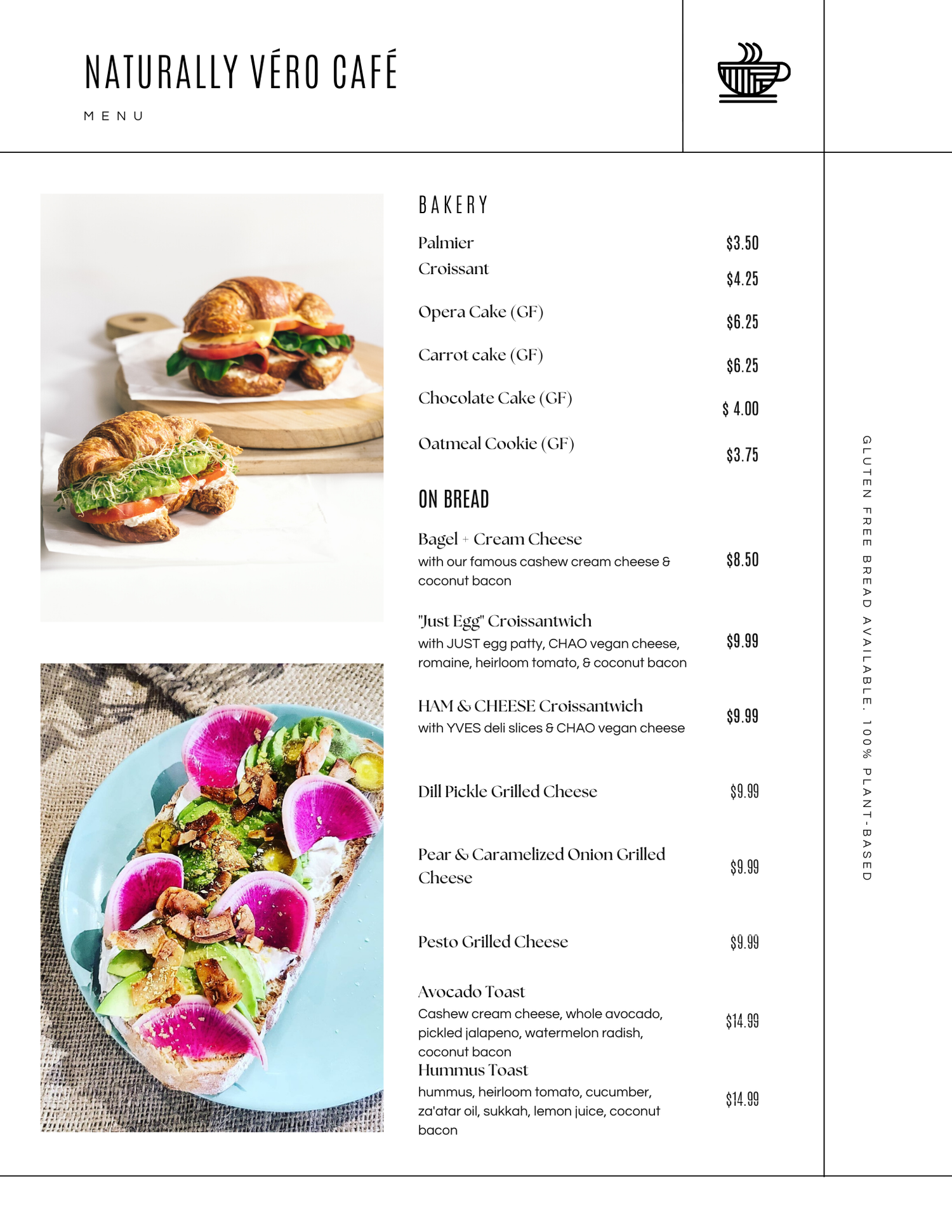 Le Menu — Naturally Vero