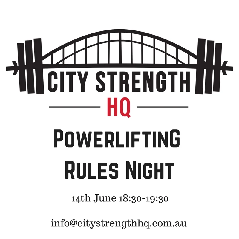 City Strength HQ Powerlifting & Strength Gym — Event Calendar