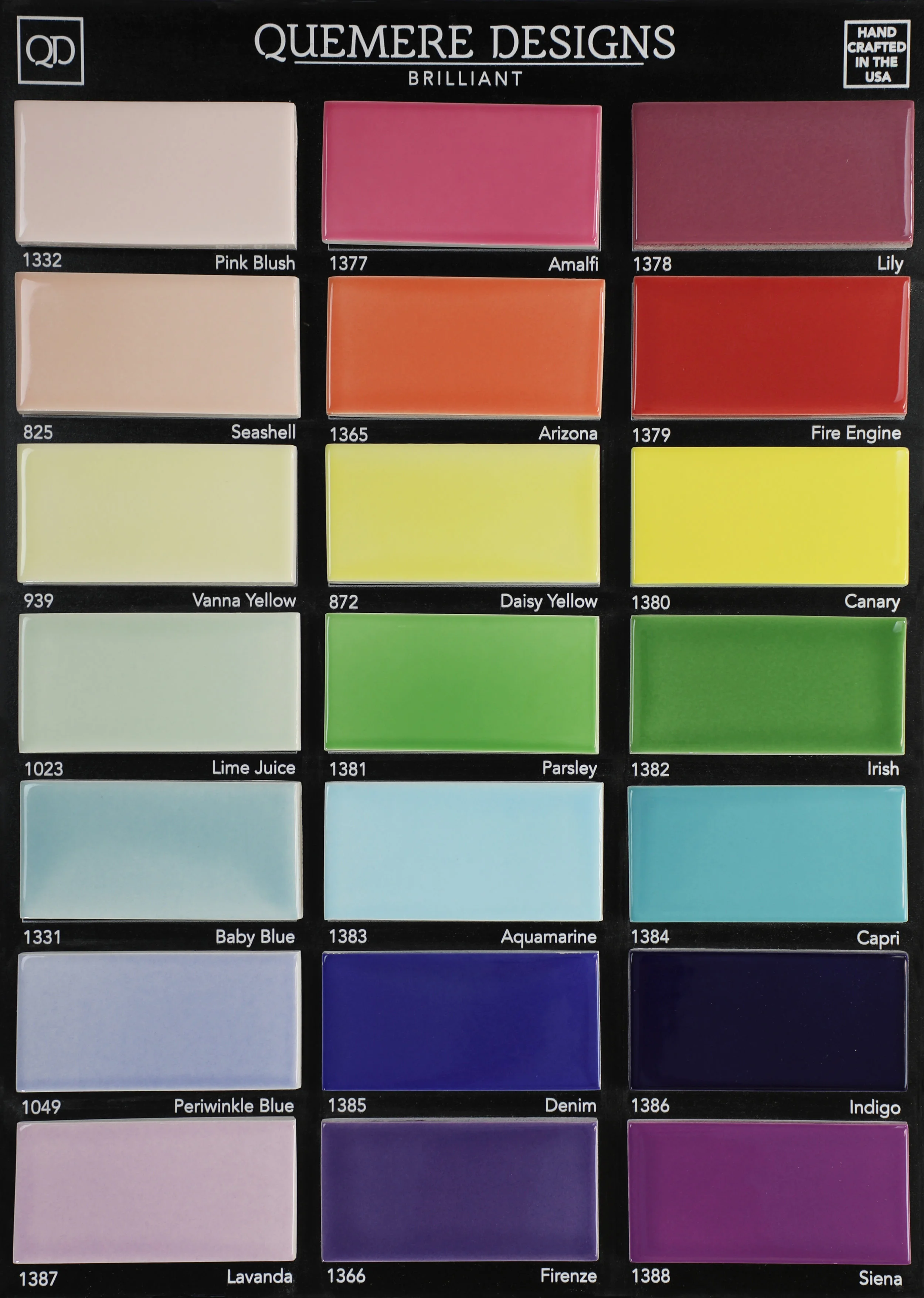 Color Chip Boards — Quemere Designs Inc