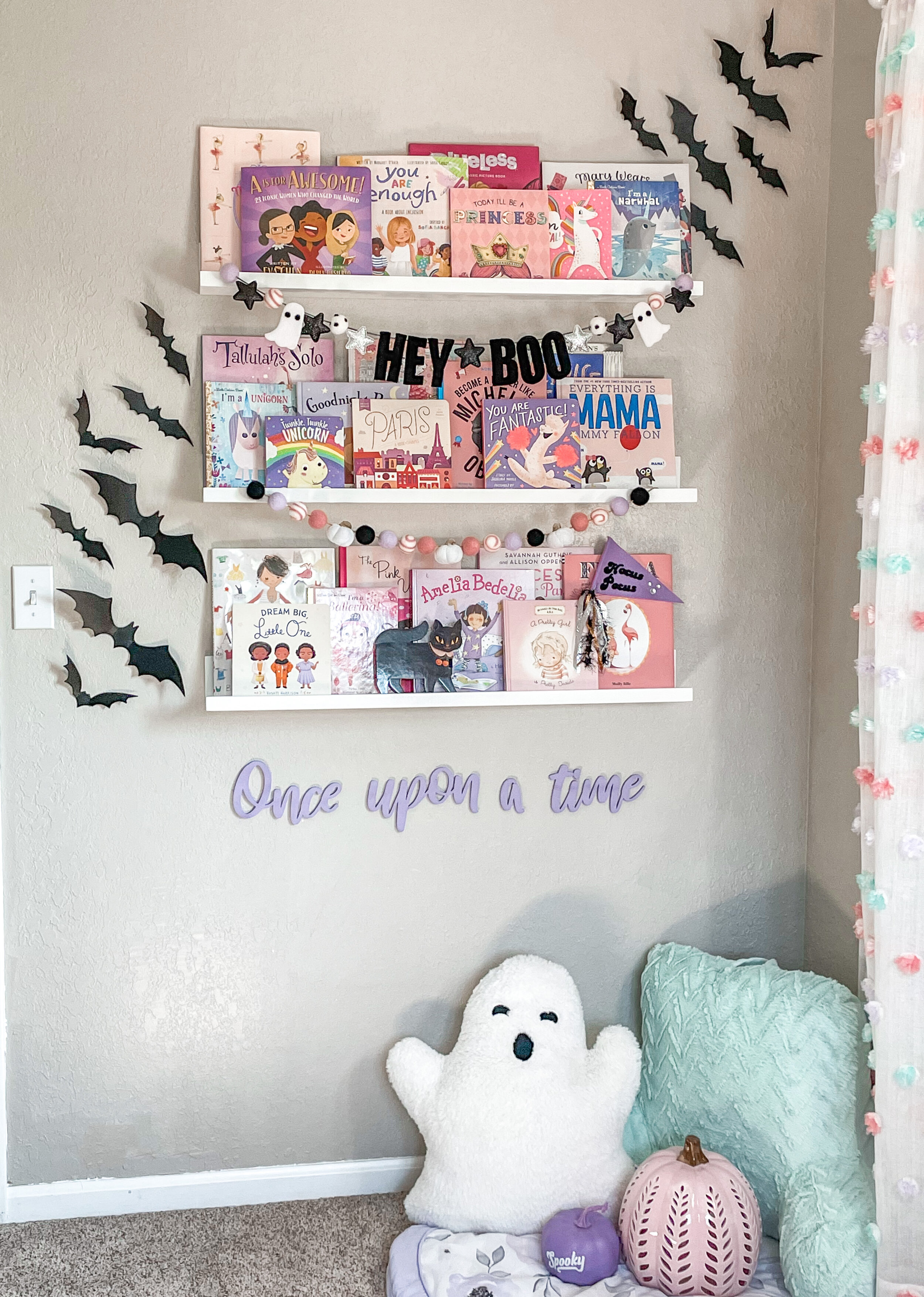 Spooky Cute Halloween Bookshelf Ideas — Home By Hiliary