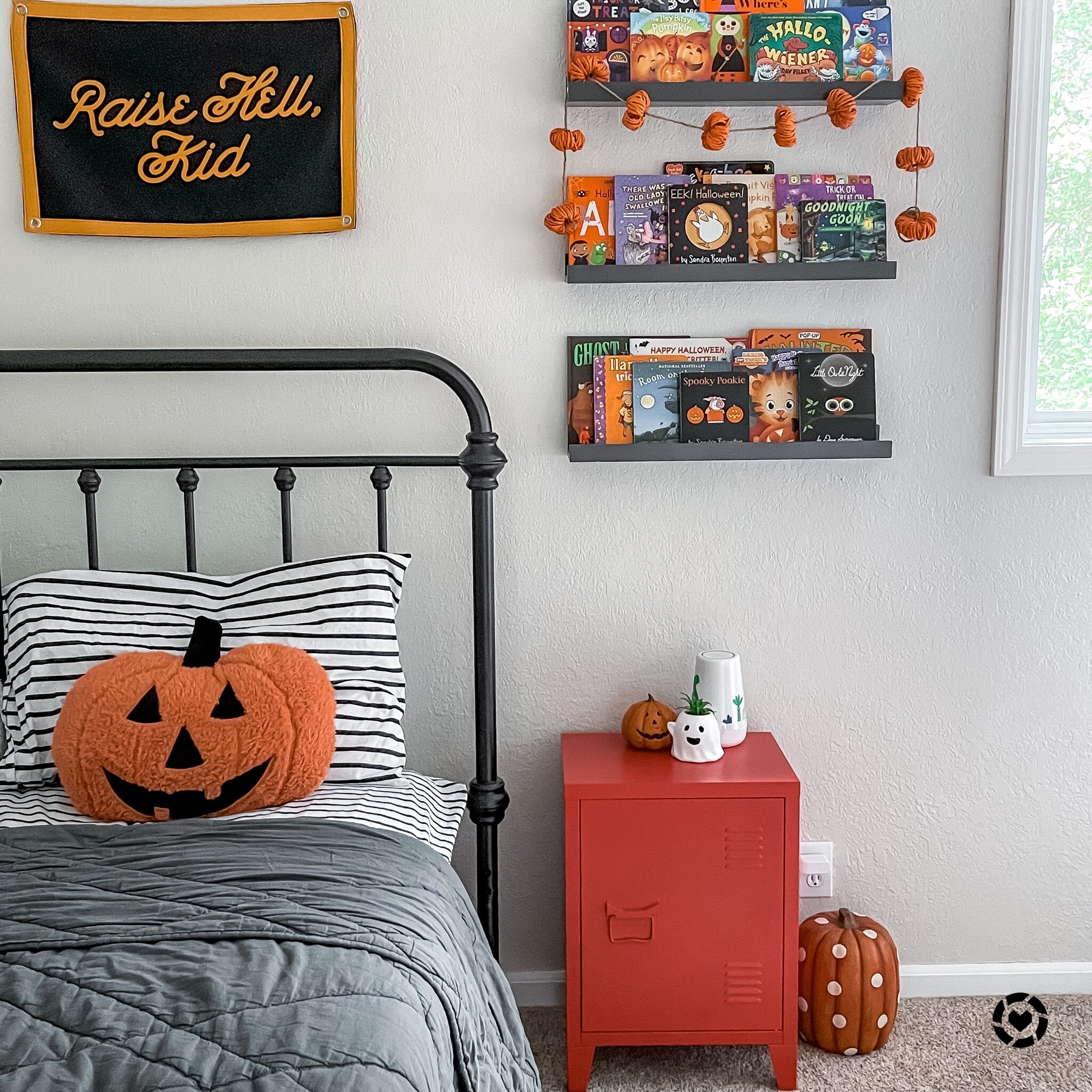 Spooky Cute Halloween Bookshelf Ideas — Home By Hiliary
