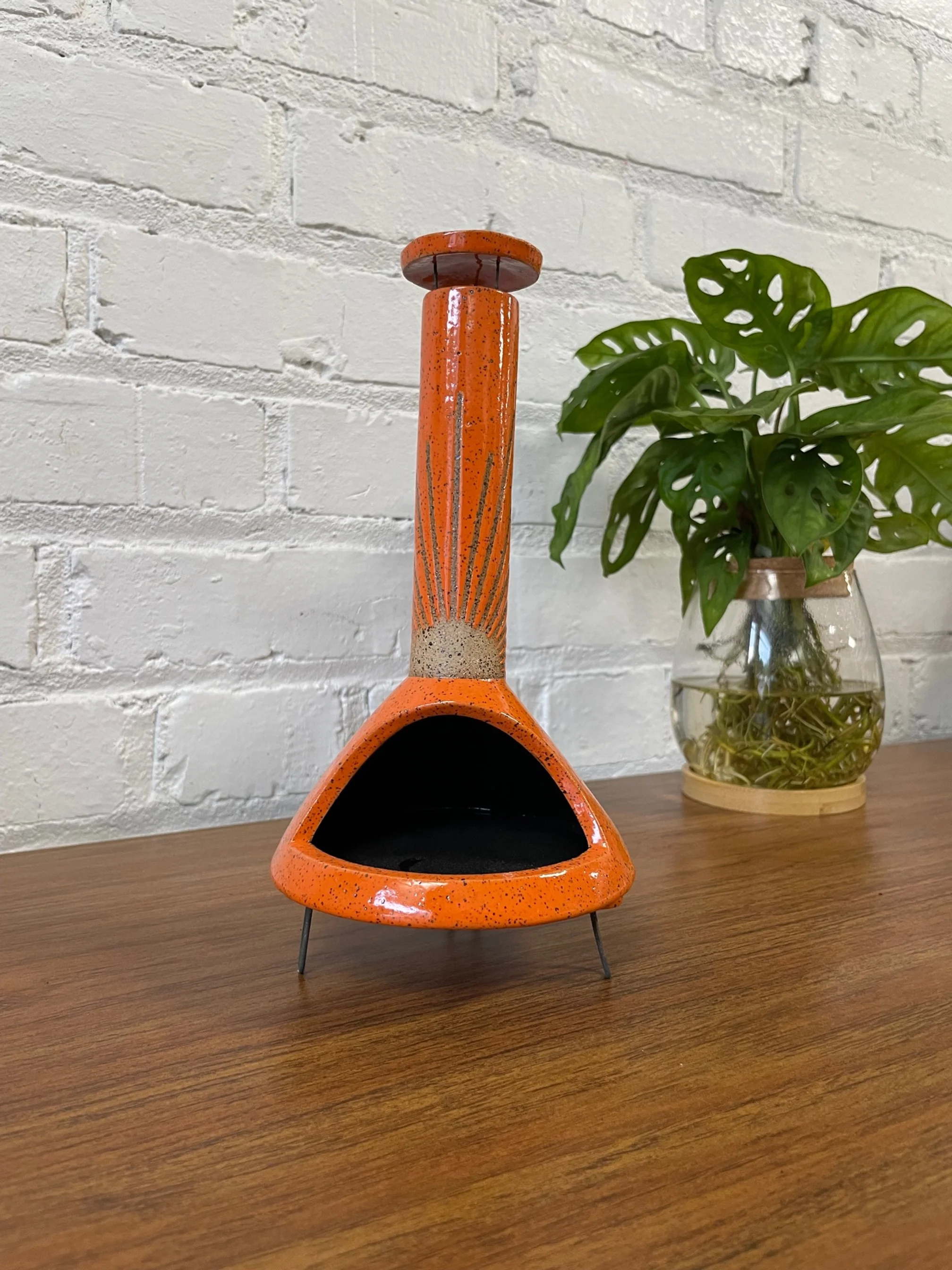Sunburst Pattern Mini Malm Burner - Preorder — Kate Schroeder Ceramics
