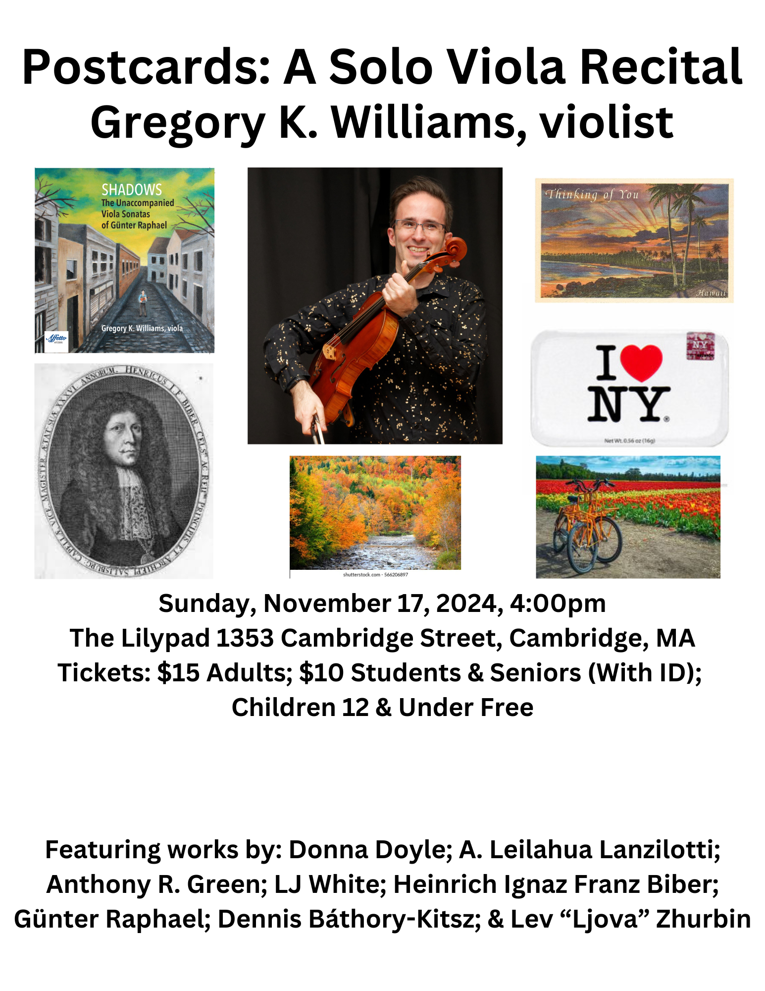 Gregory K. Williams ~ Solo Viola Recital — The Lilypad