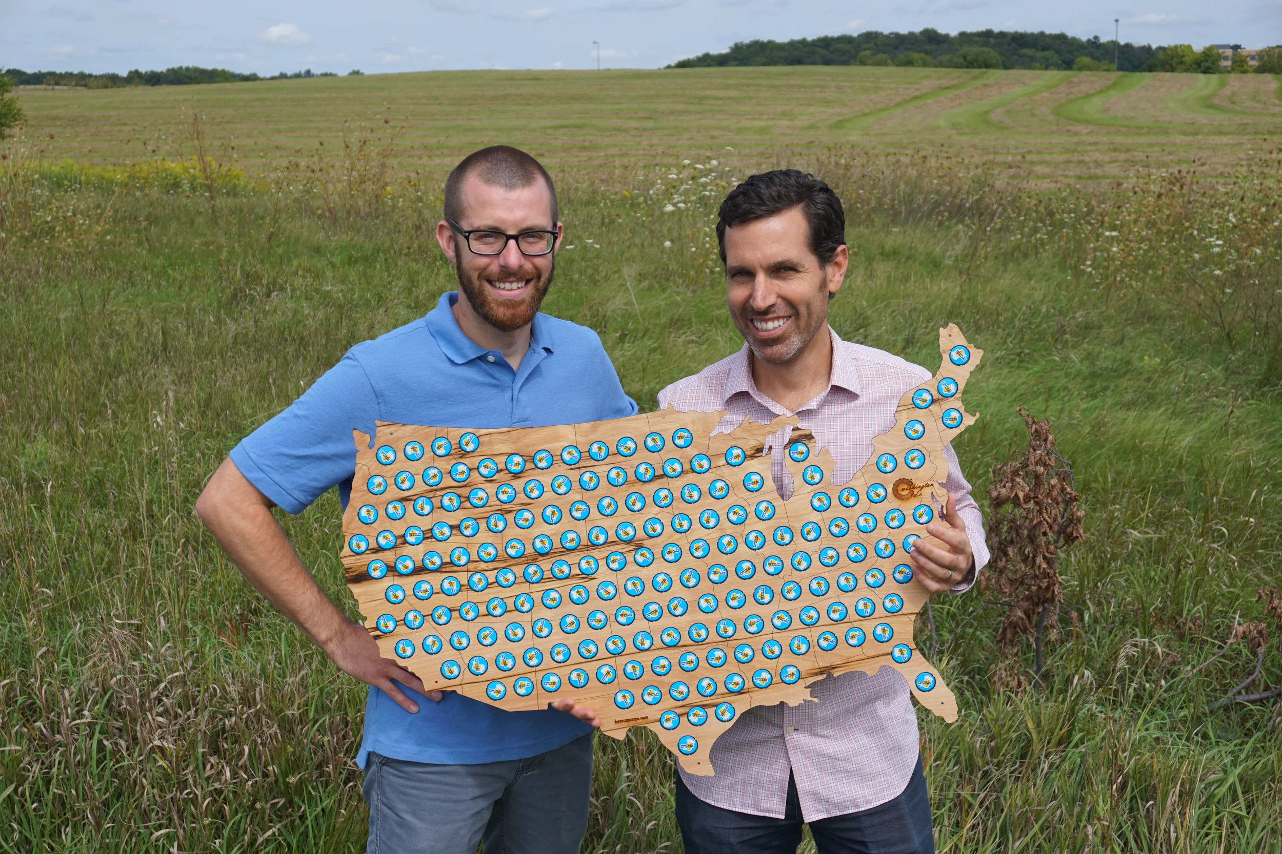 Steve Latham and Jesse Darley, Beer Cap Maps | My Midwest is Showing