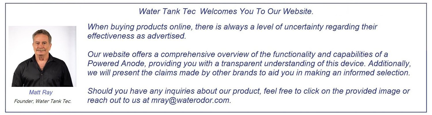 Water Tank Tec. Stops Hot Water Odor and Internal Water Tank Corrosion.