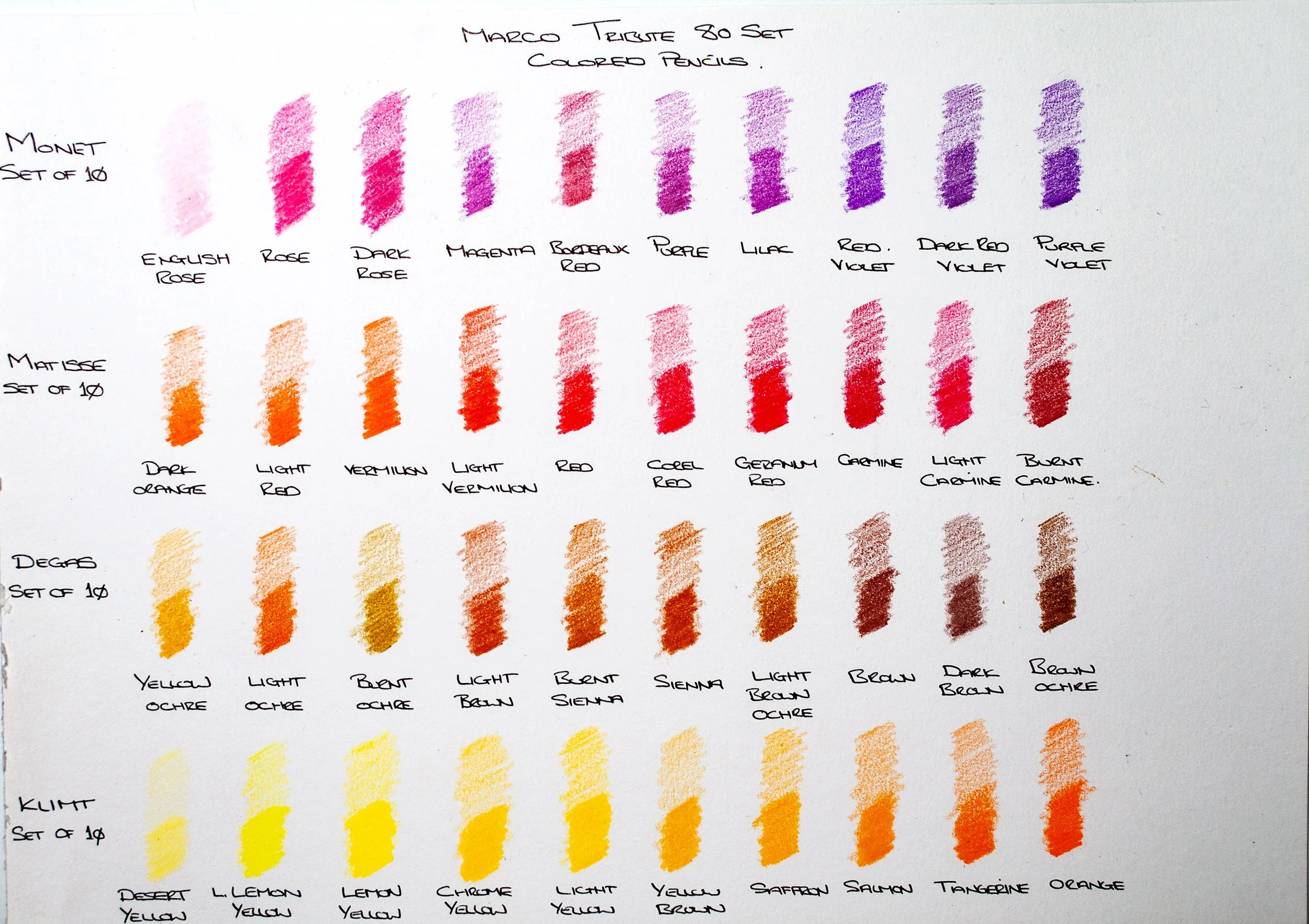Phoenixcolor Colored Pencils Vs Marco Tribute Master Collection 80 Set ...