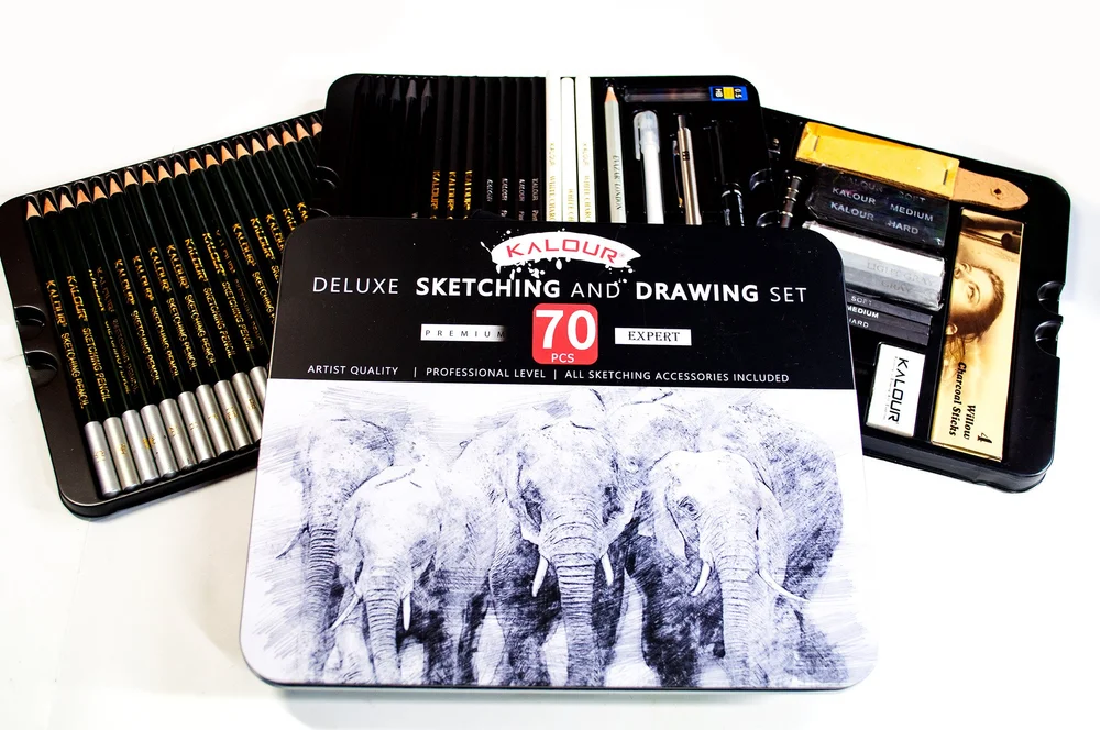 70 Piece Kalour Sketching and Drawing Set, Post Malone Artwork — The ...