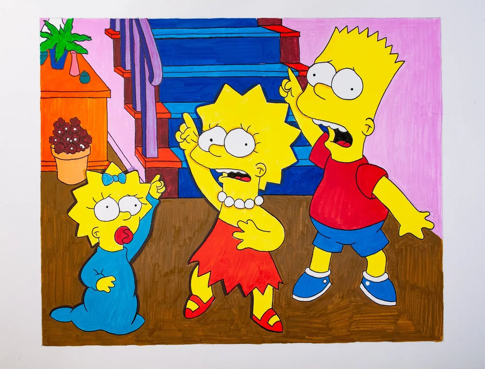 Simpson Artwork Using Arrtx AcrylicMarker Pens — The Art Gear Guide