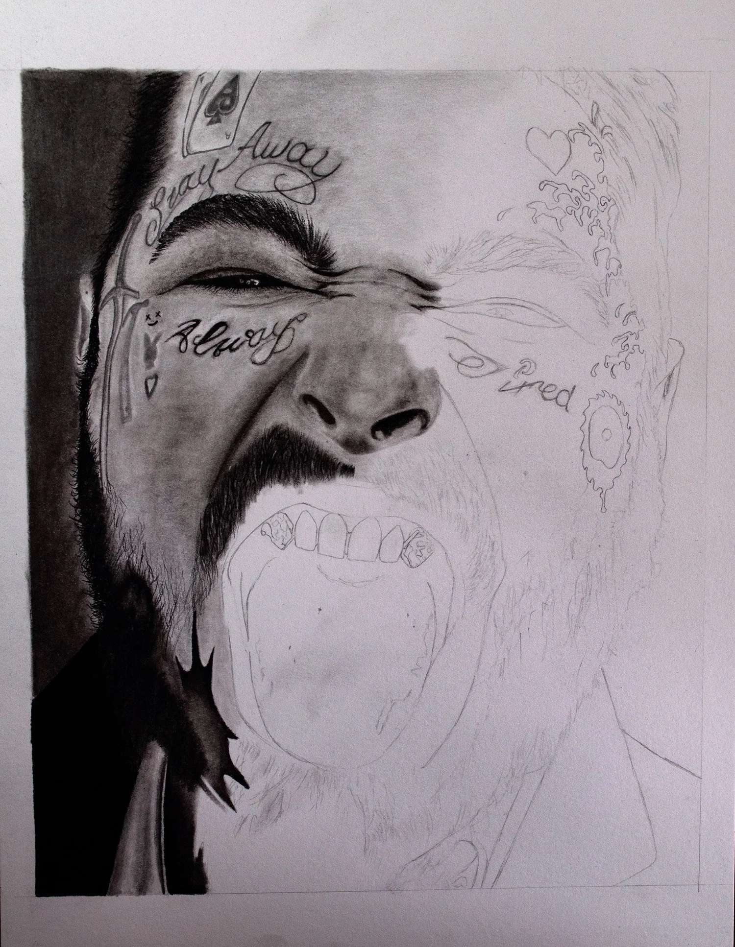 Post Malone Graphite And Charcoal Drawing — The Art Gear Guide