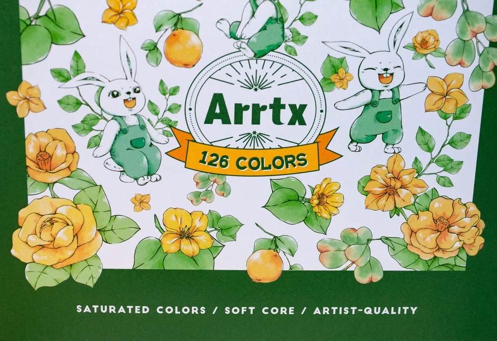 Arrtx 126 Set Of Colored Pencils A Visual Guide Of The Extra 54 Colors ...