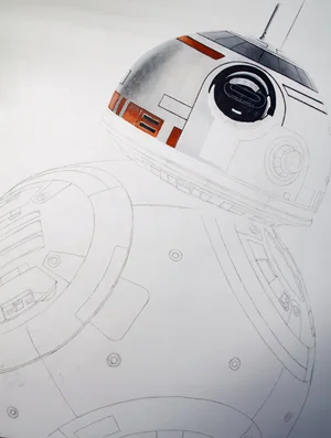 Drawing BB8 From Star Wars With COPIC and Colored Pencils — The Art ...