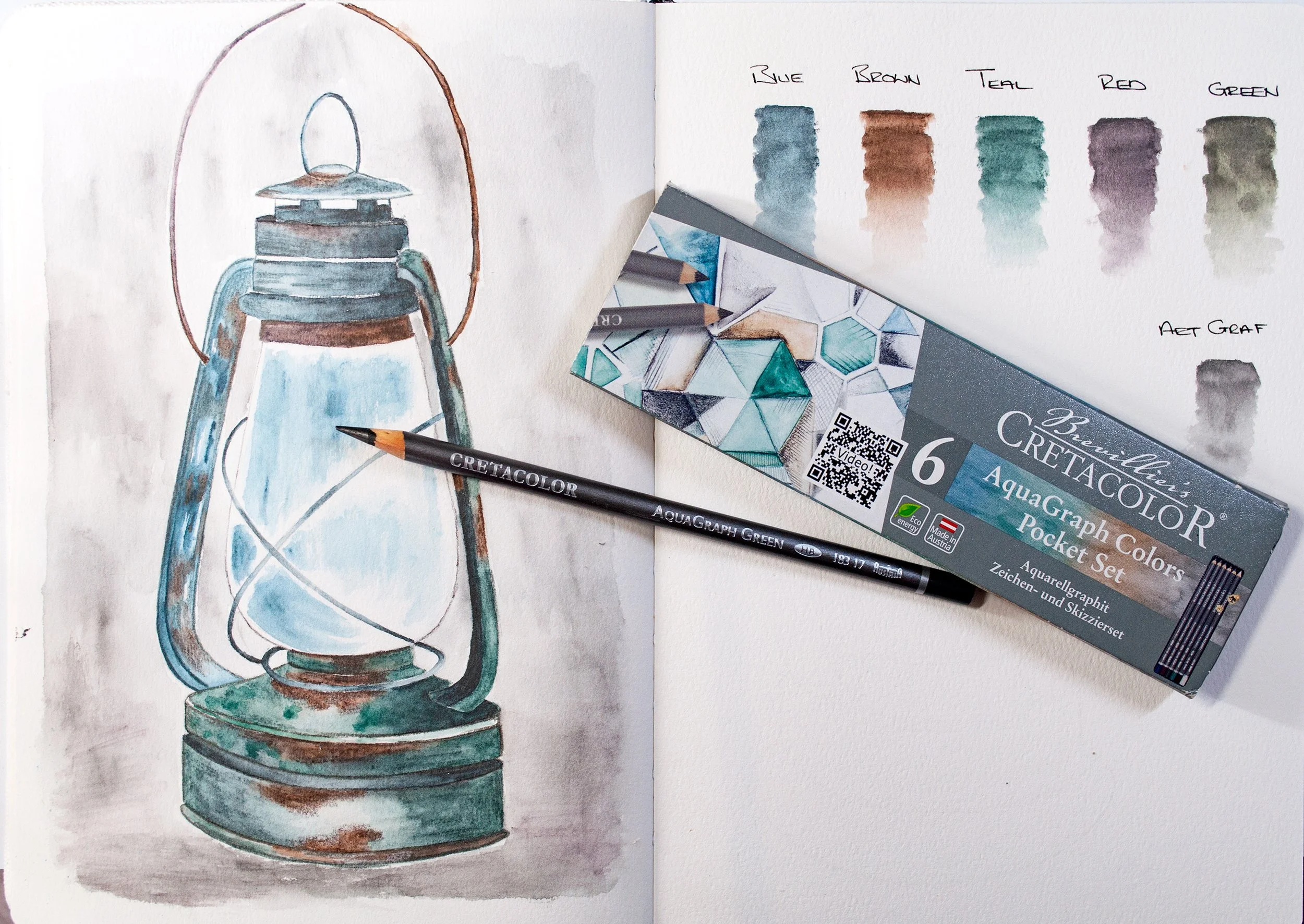 Lantern Using Cretacolor Aquagraph Water Soluble Pencils — The Art Gear ...