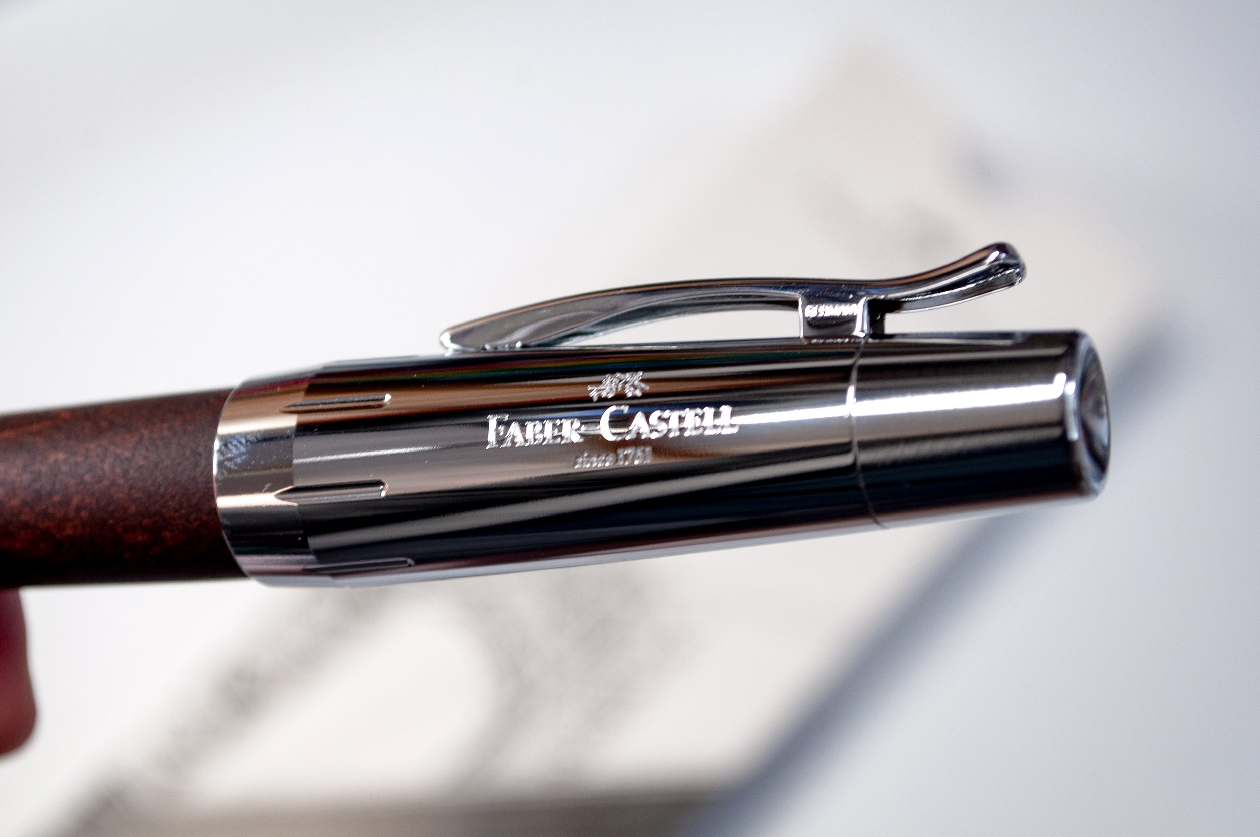 Faber Castell e-Motion Stained Pear Wood Fountain Pen Review | Artist ...