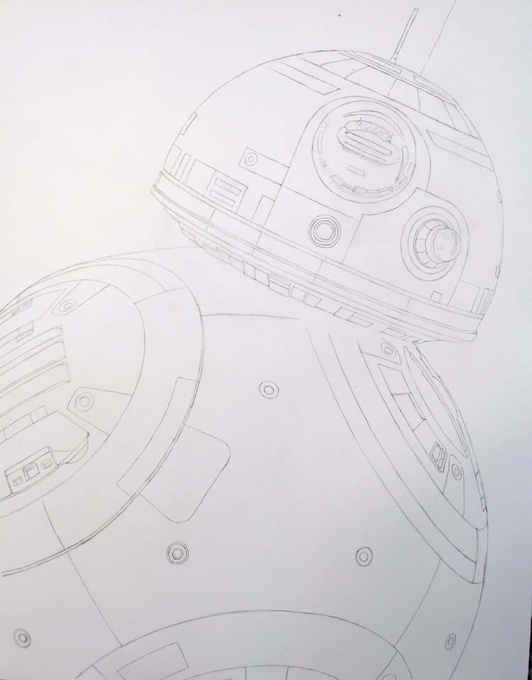 Drawing BB8 From Star Wars With COPIC and Colored Pencils — The Art ...