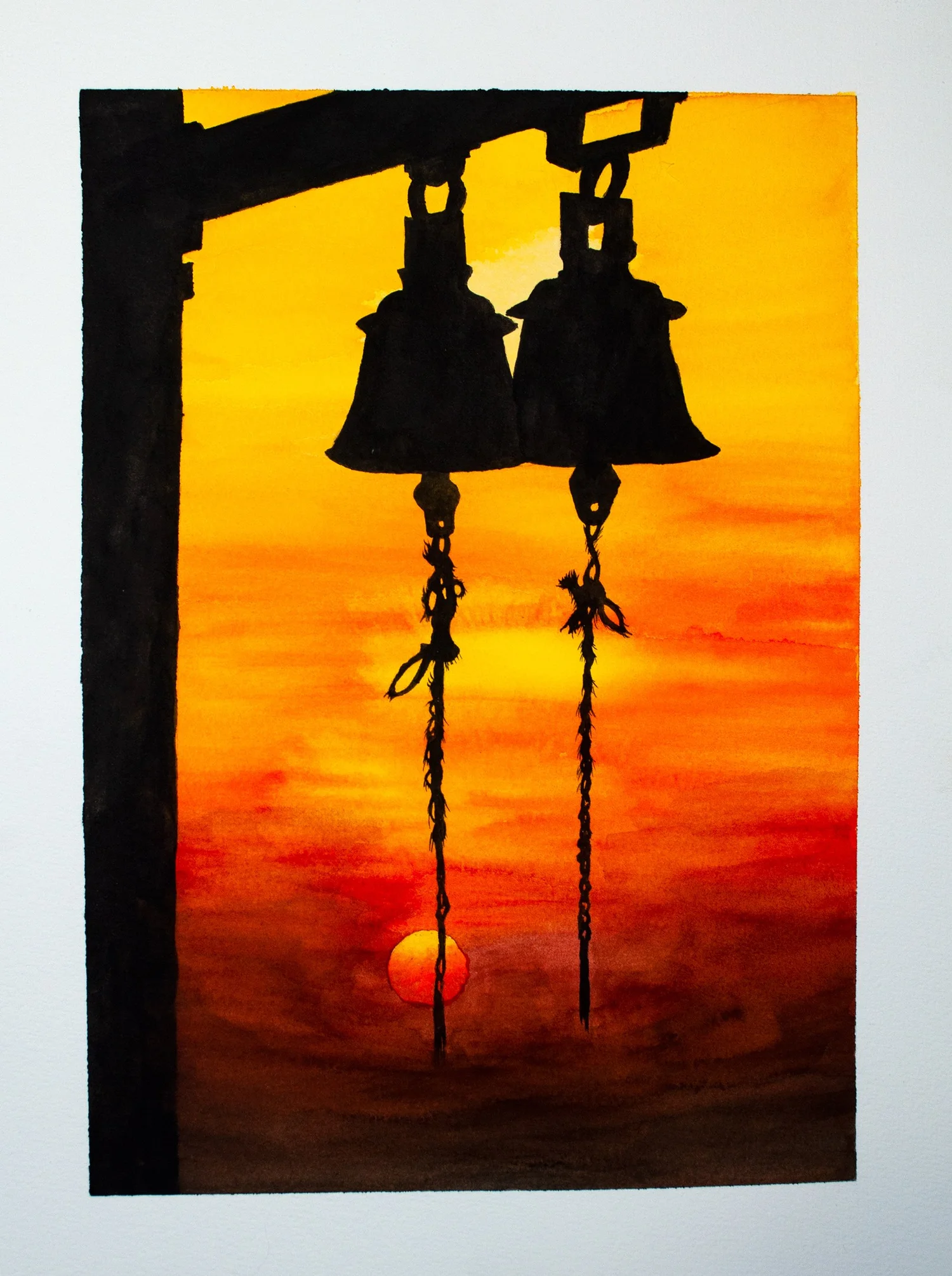 Zen Art Sunset Watercolor Painting — The Art Gear Guide