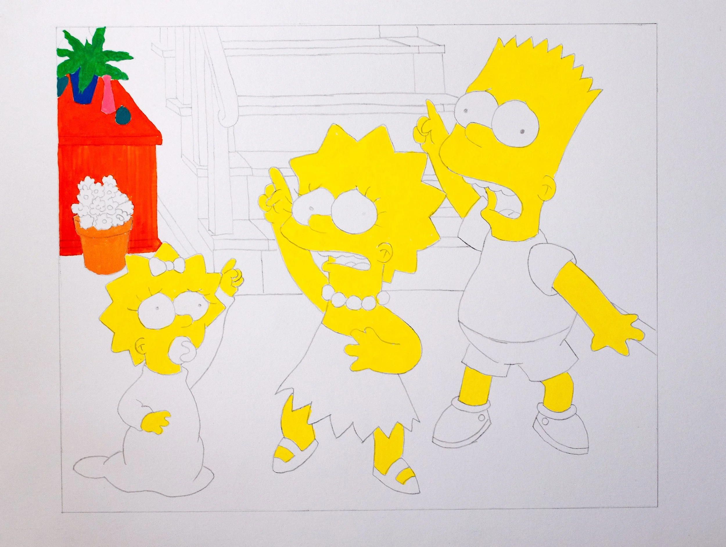 Simpson Artwork Using Arrtx AcrylicMarker Pens — The Art Gear Guide