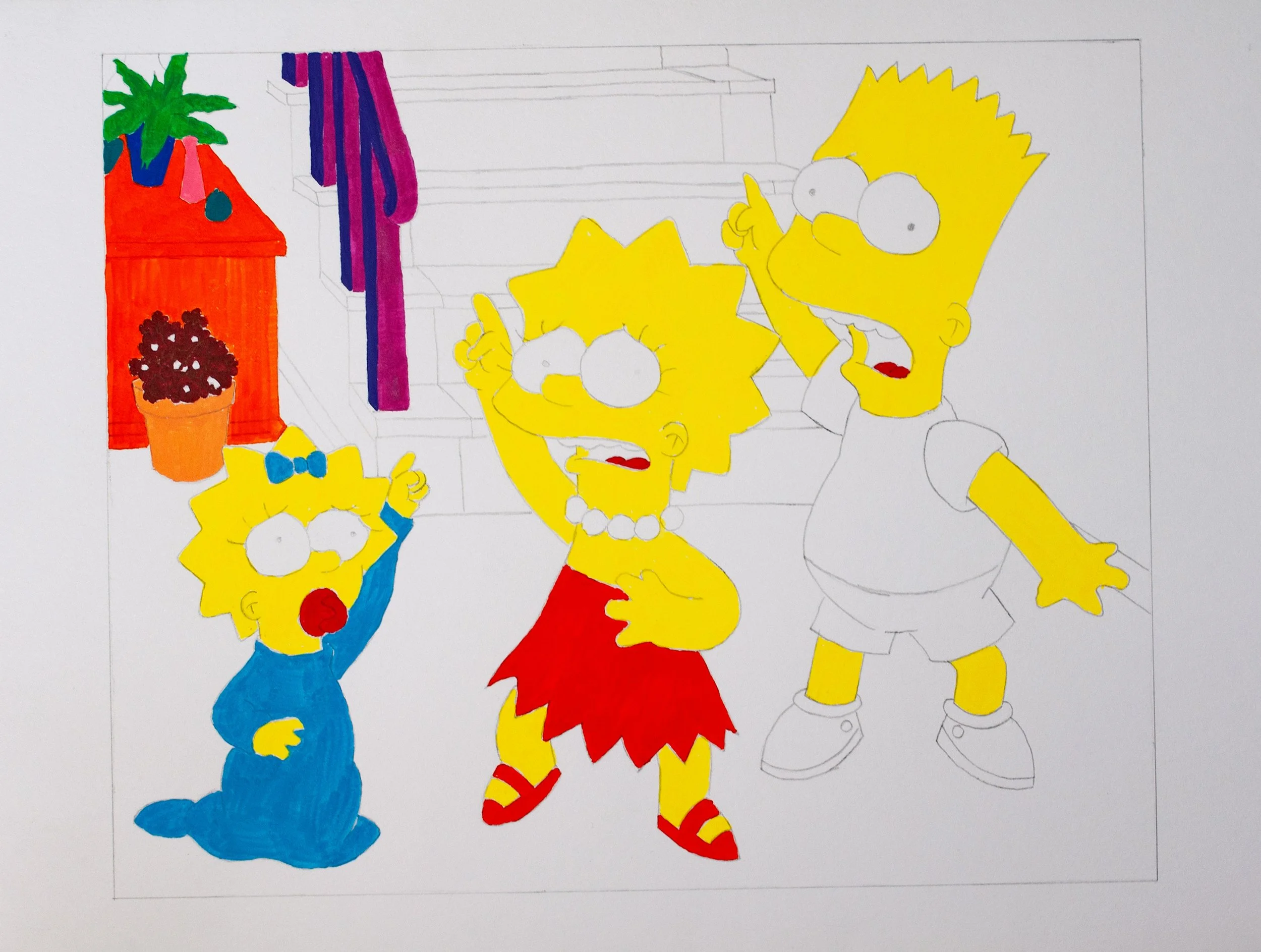 Simpson Artwork Using Arrtx AcrylicMarker Pens — The Art Gear Guide