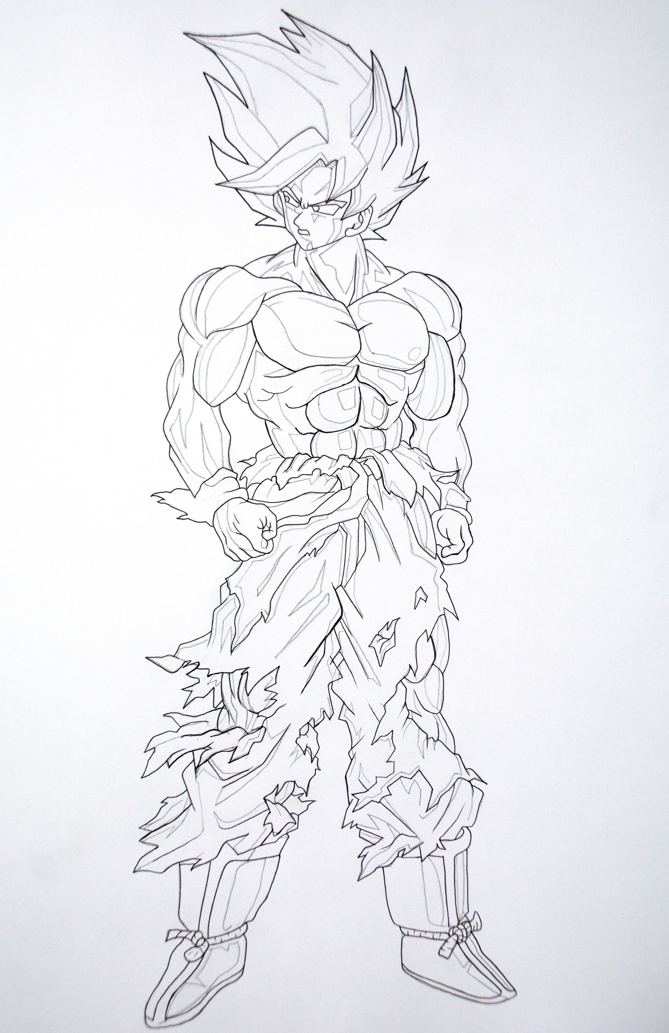 Dragonball Z Goku Artwork In Awesome Ohuhu Bleed Proof Marker Pad — The ...