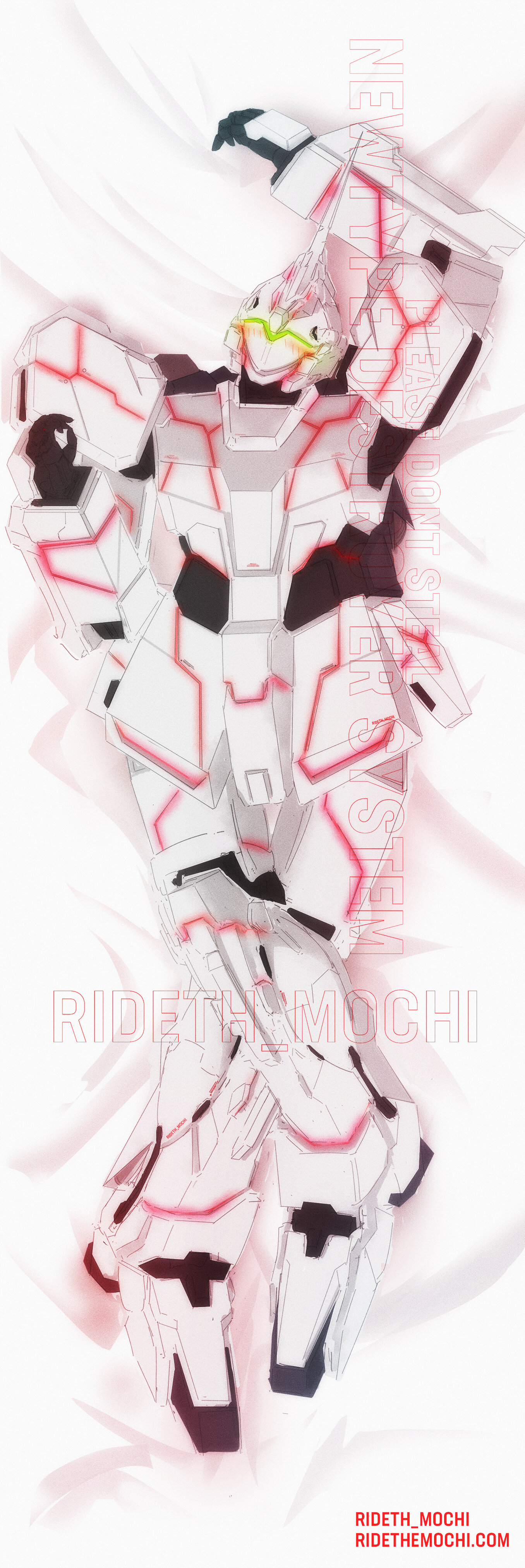 gundam unicorn dakimakura — Rideth_Mochi