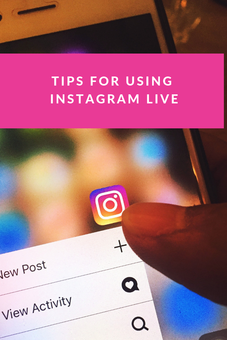Tips For Using Instagram Live — SueTanya Mchorgh