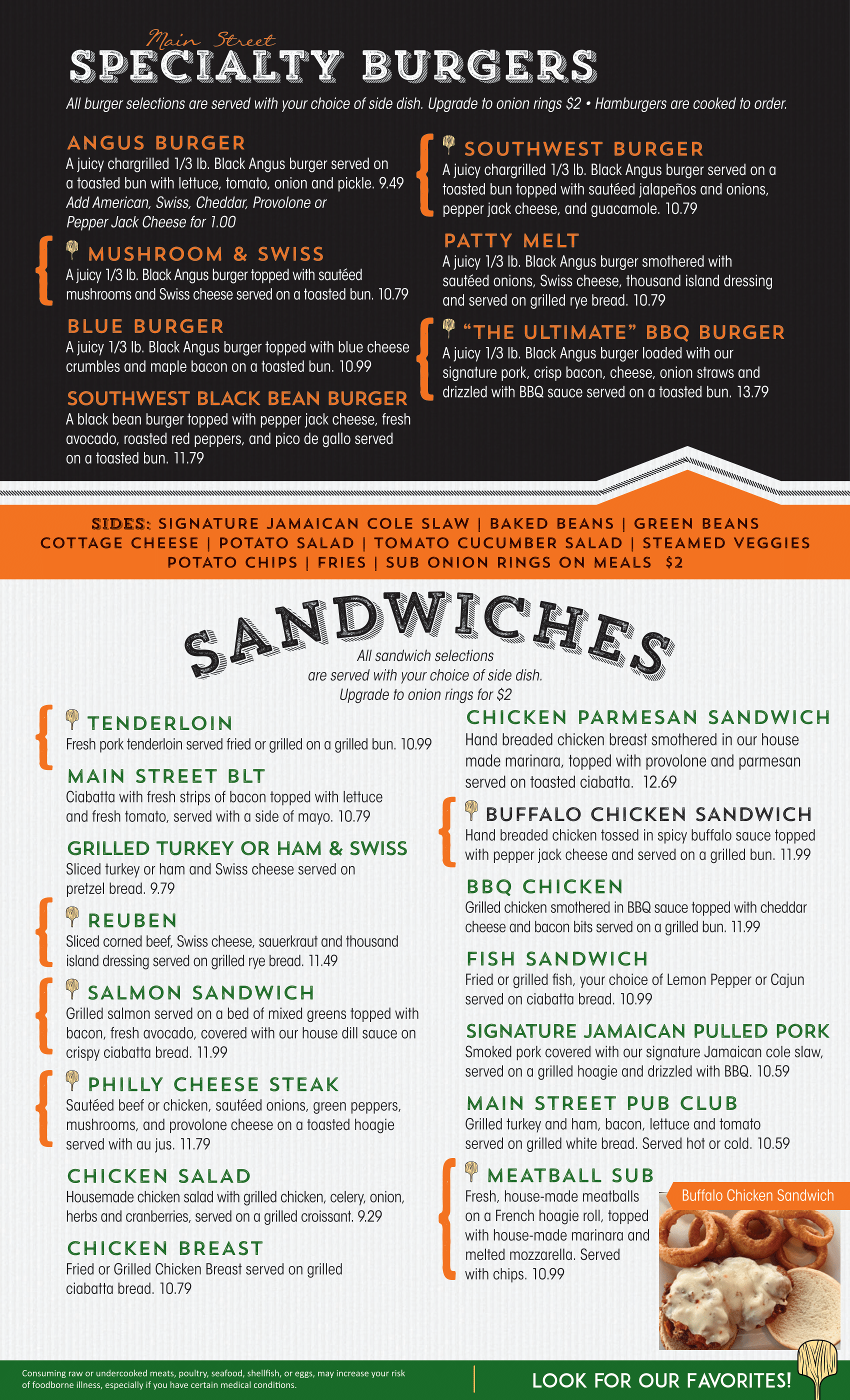 Menu — Main Street Grille