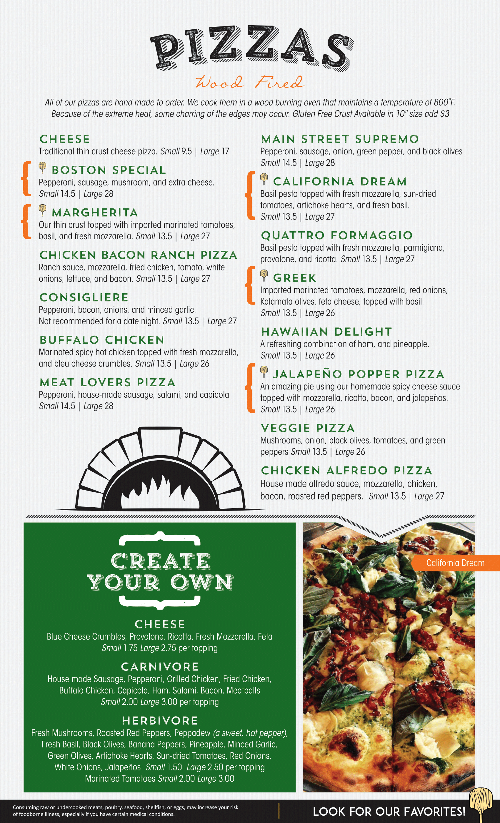 Menu — Main Street Grille