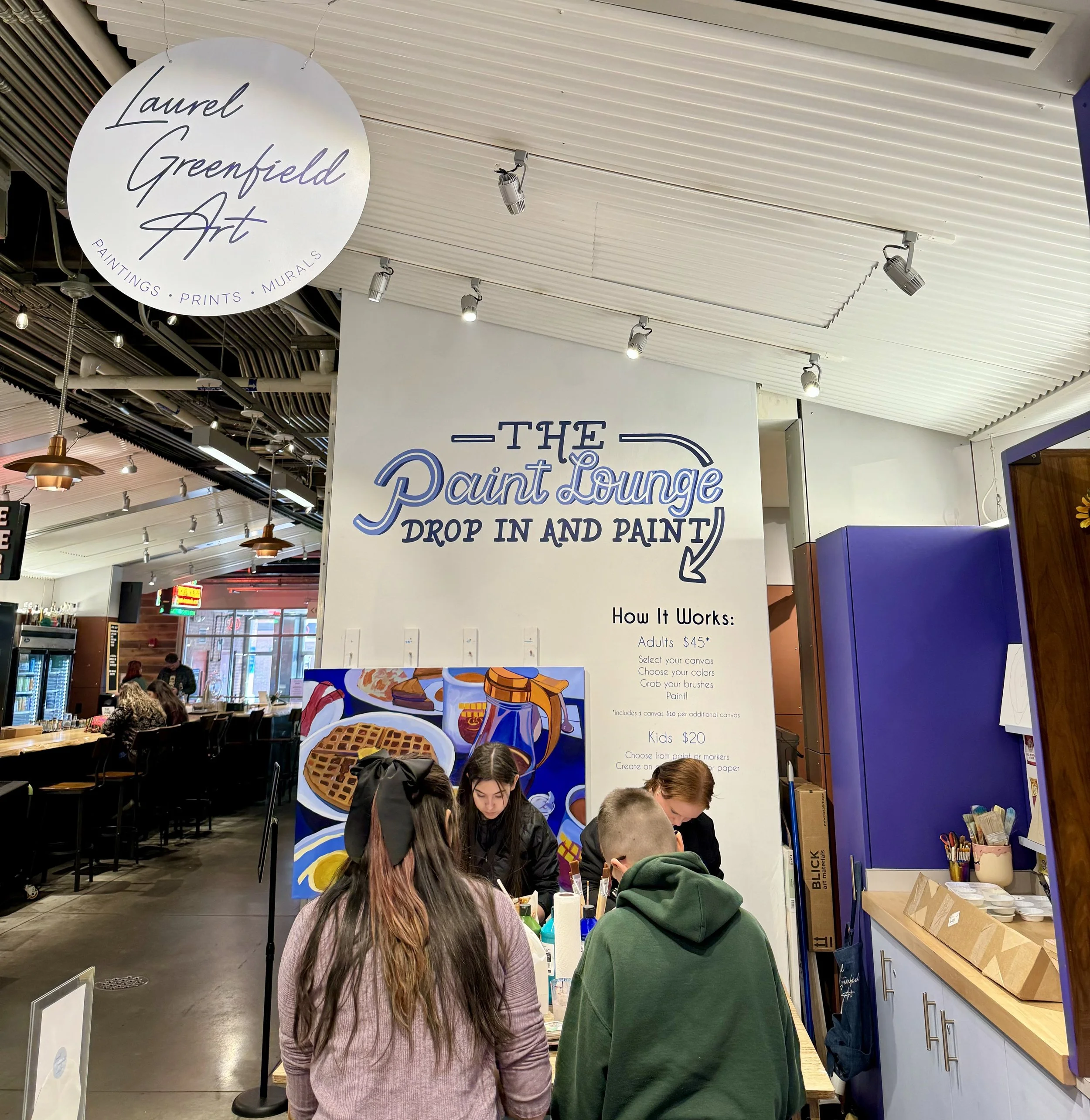 Drop-in Paint Lounge — LAUREL GREENFIELD ART