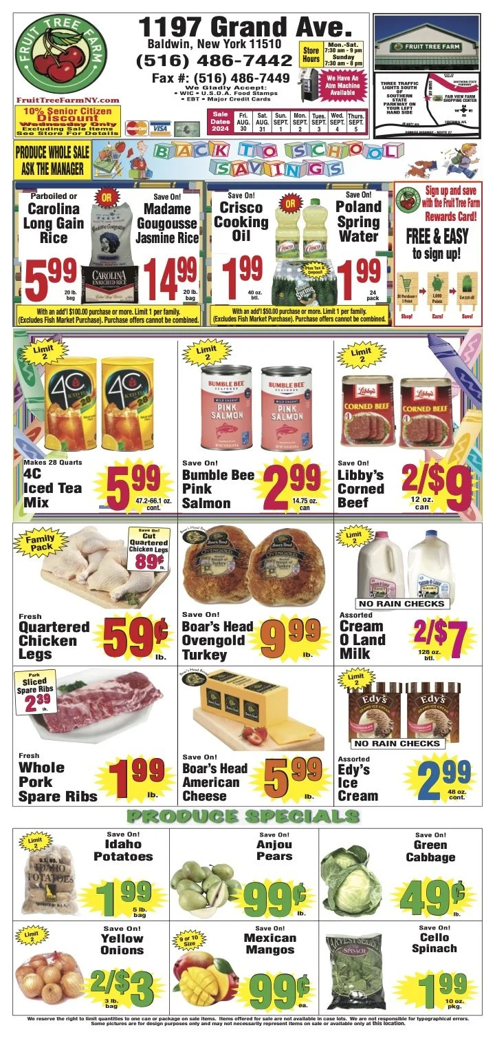Weekly Specials - August 30 to September 5 — Fruit Tree Farm