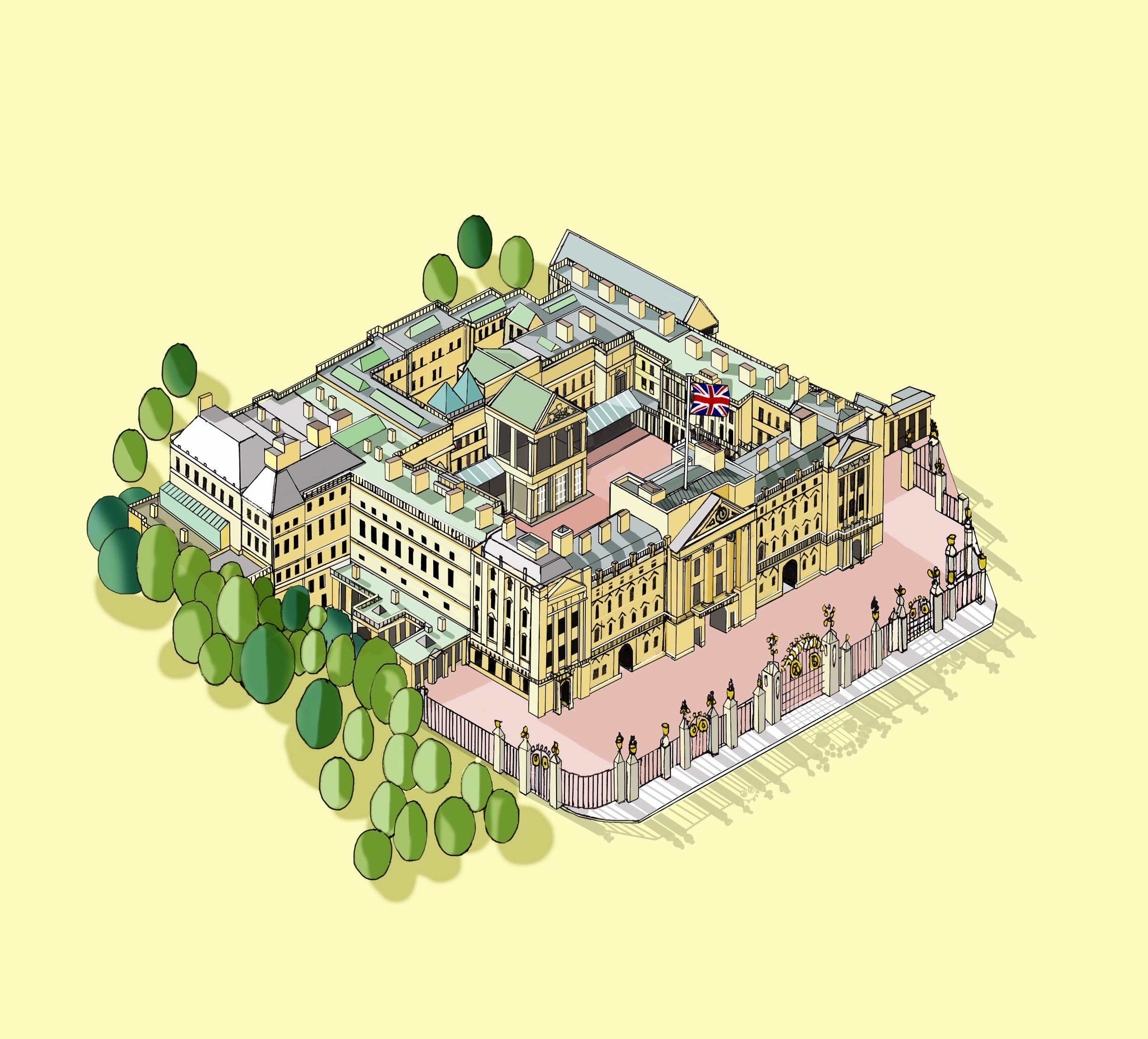 Katherine Baxter | Illustrated Maps-Buckingham Palace Katherine Baxter | Illustrated Maps-Buckingham Palace