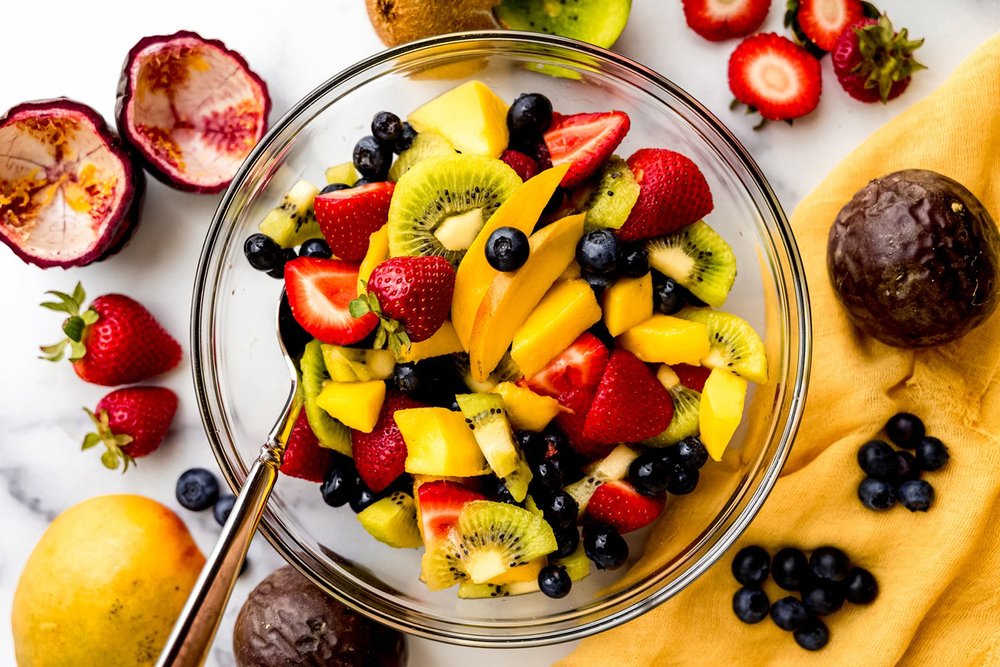 Fruit Salad with Passion Fruit Dressing — Bushel and Berry®