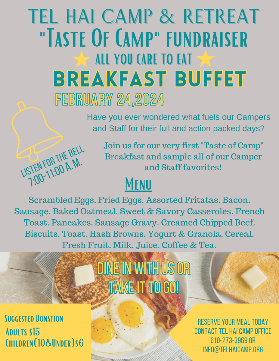 Taste of Camp Breakfast Fundraiser — Tel Hai Camp & Retreat