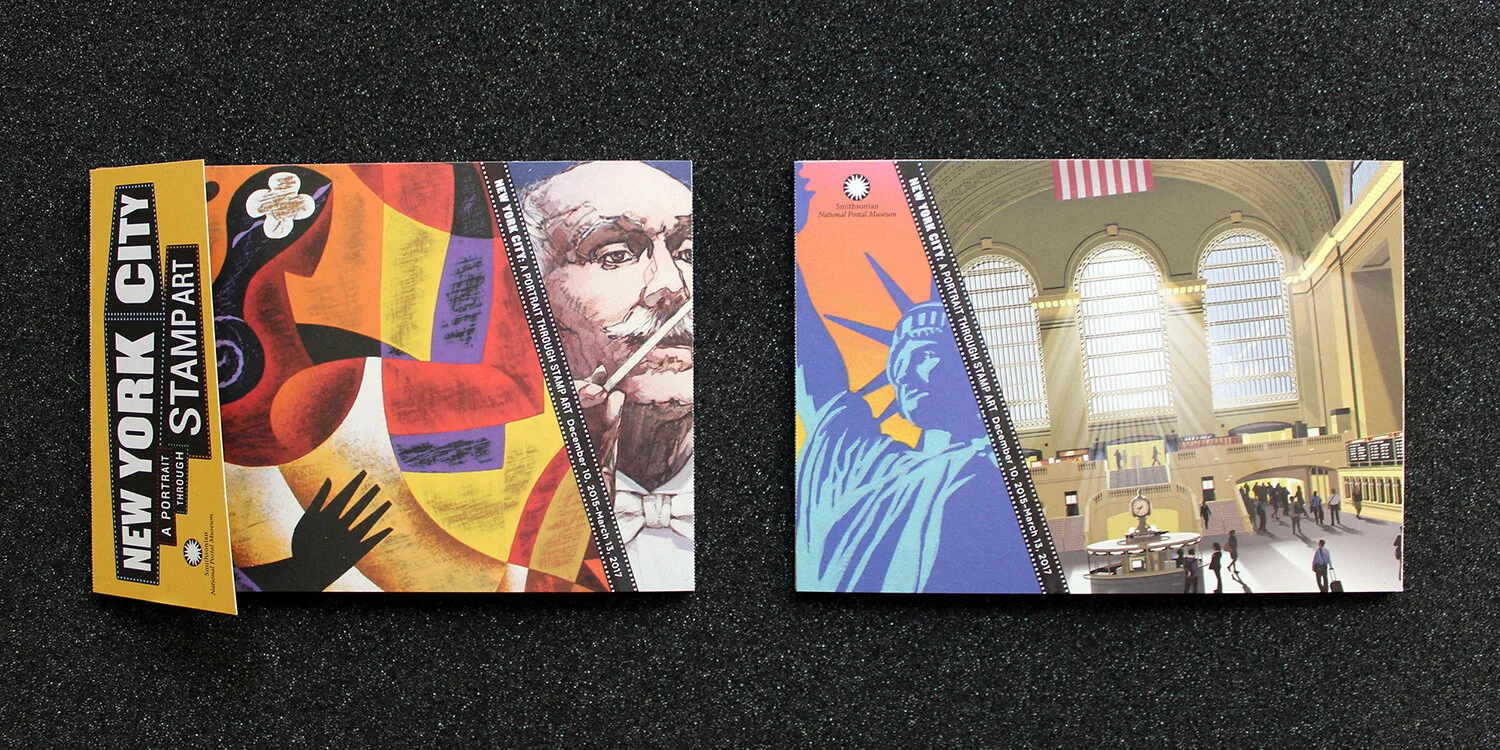 New York City: A Portrait through Stamp Art - print design