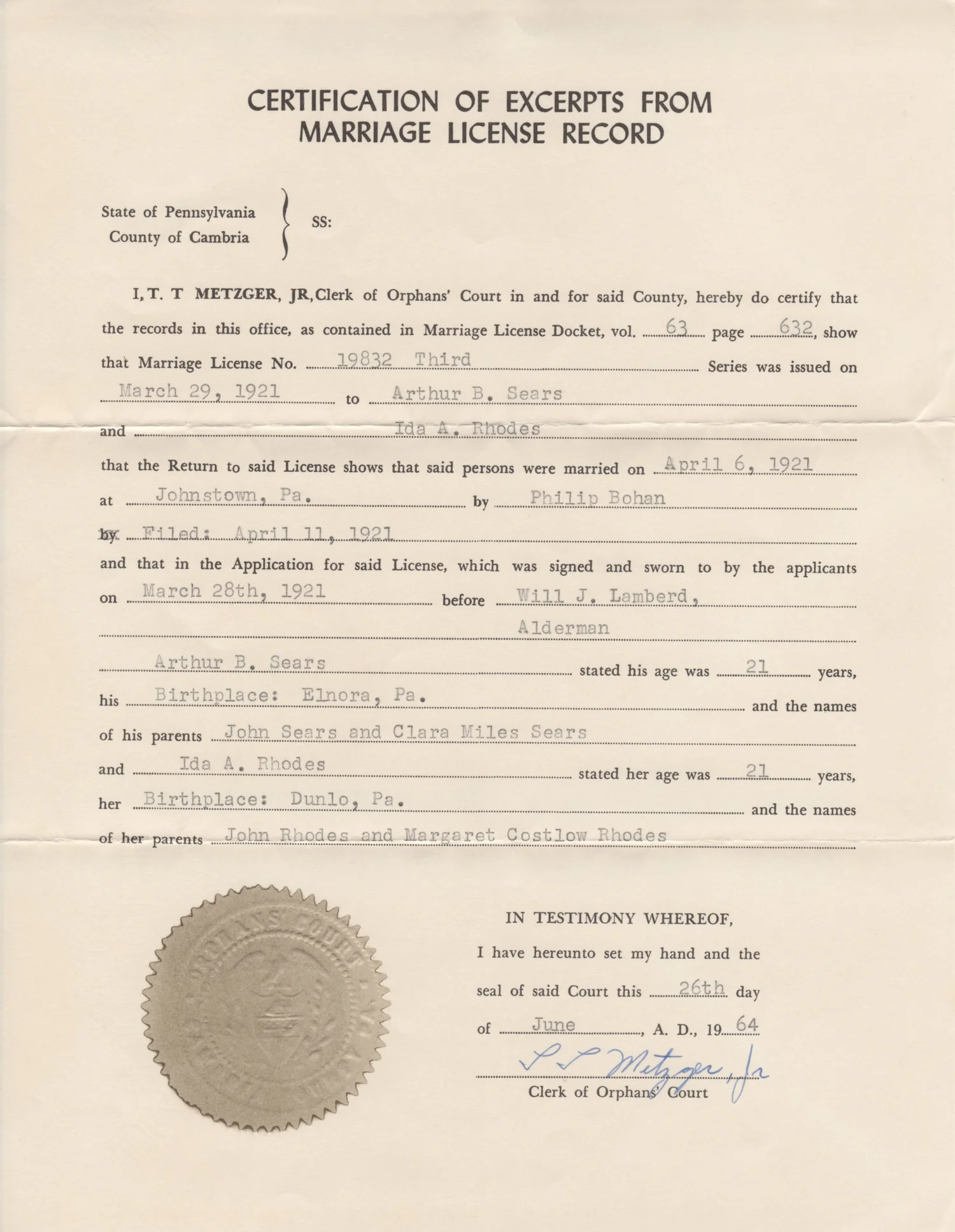 A Boy Without a Dad and the Family He Made: Arthur Bryan Myers Sears ...