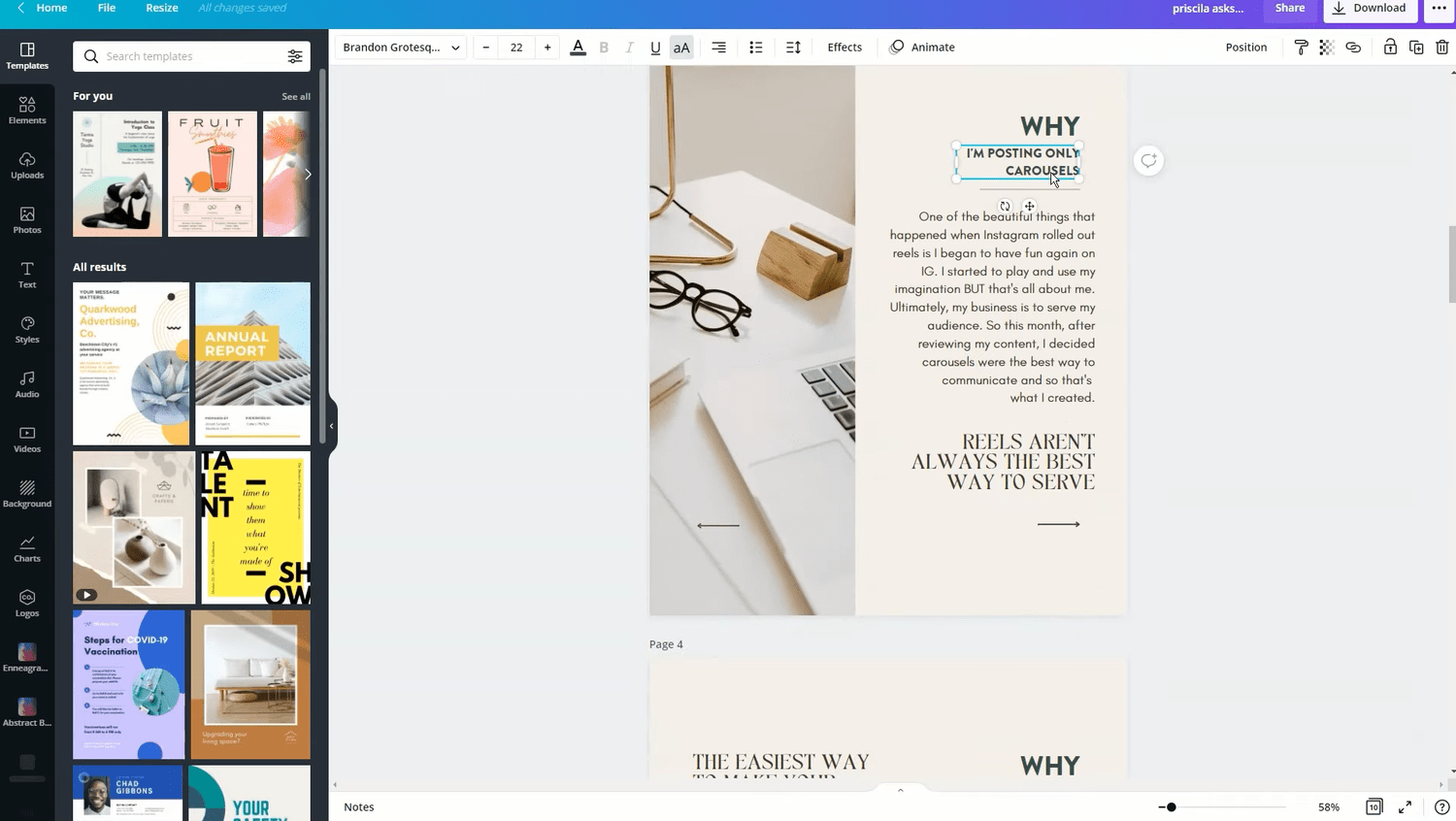 How to Make a Carousel Post in Canva — Canva Verified Expert + Tech ...