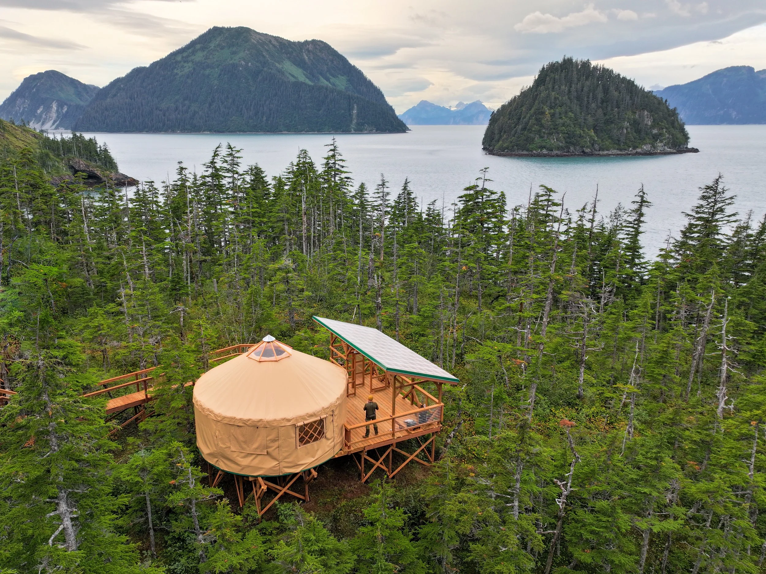 Oceanfront Yurt Lodging in Seward & Resurrection Bay AK by Shearwater Cove