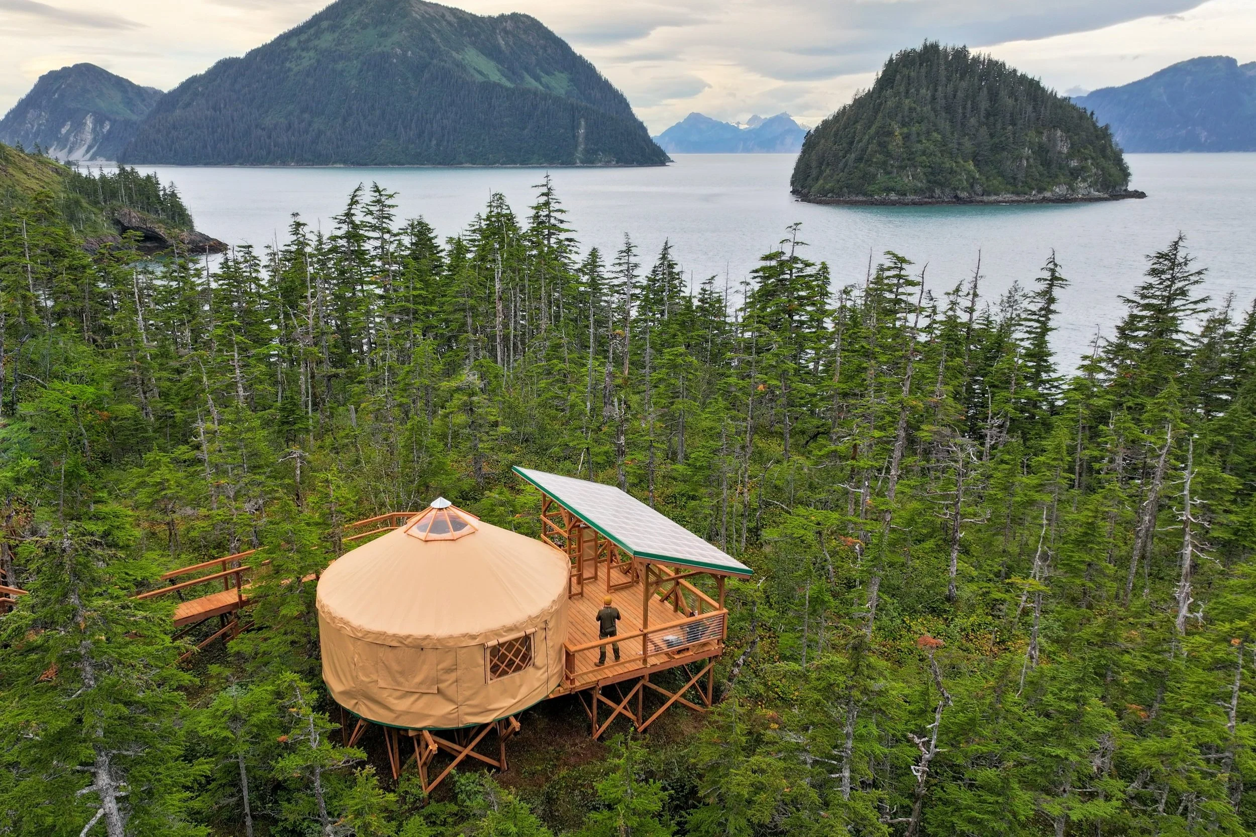 Oceanfront Yurt Lodging in Seward & Resurrection Bay AK by Shearwater Cove