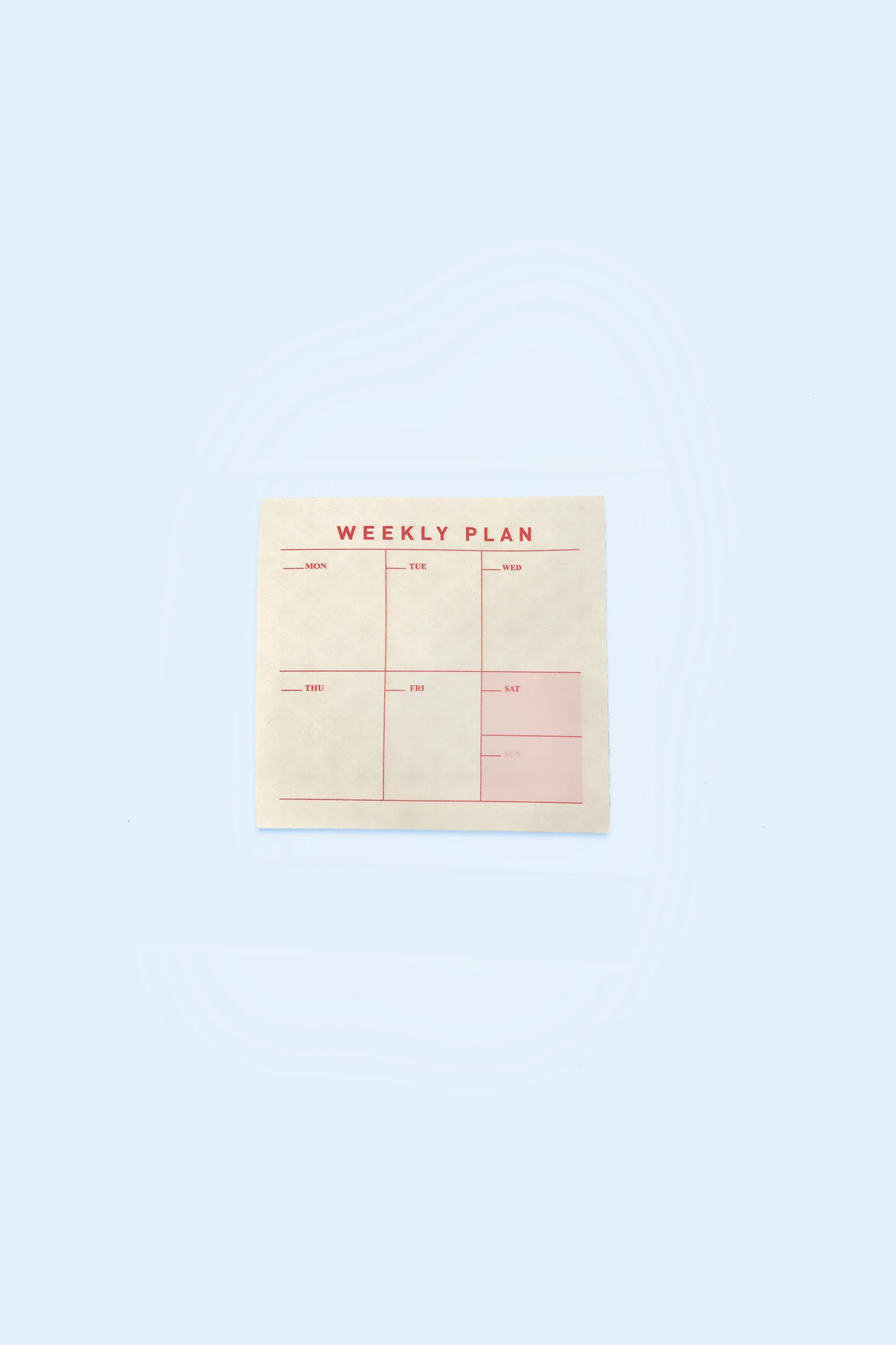 Weekly Planner Note Pad — Arteria
