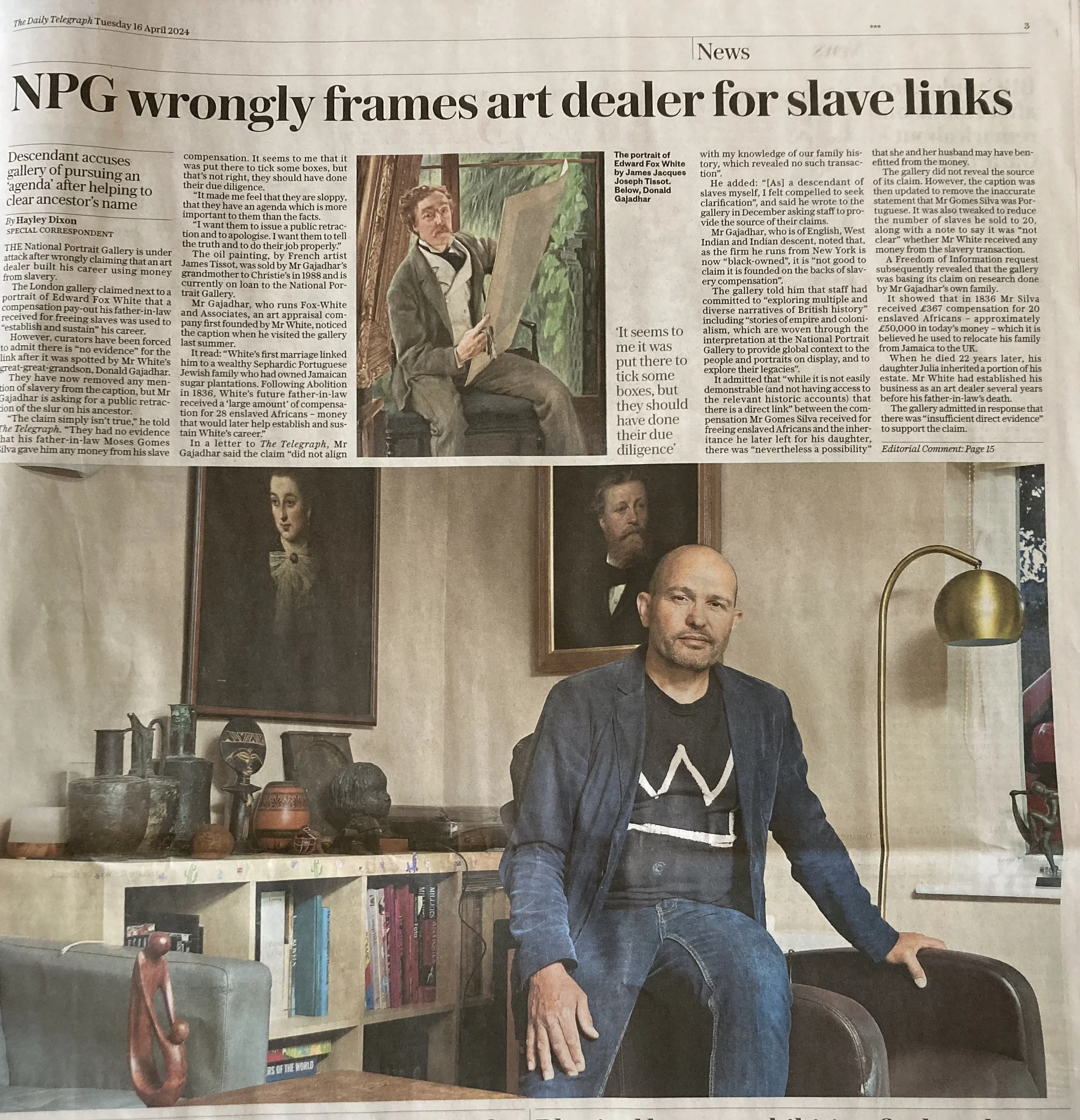 My Protest at The National Portrait Gallery — Fox-White Art Appraisals