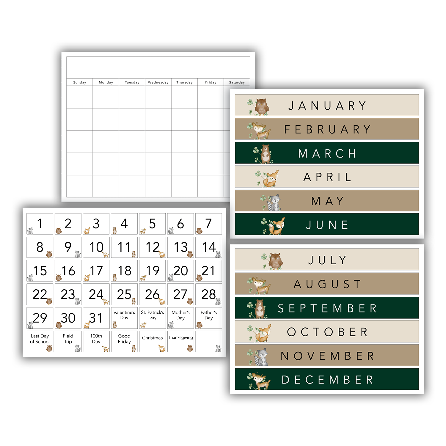 Woodland Creatures Classroom Printables | Discover Unique Designs — The ...