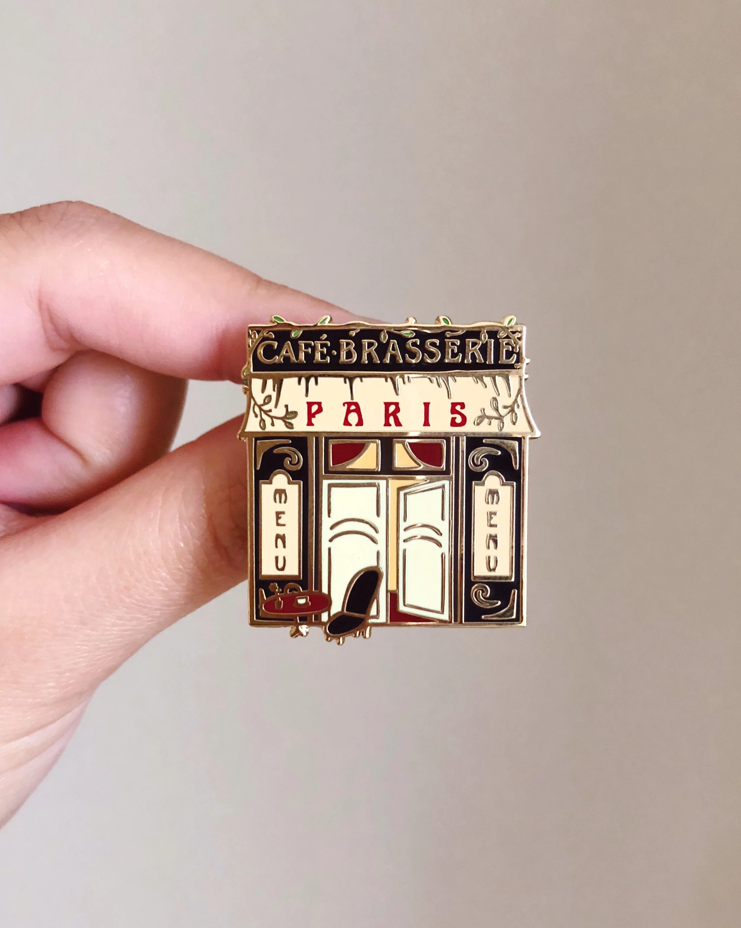 paris cafe pin — Lilly Baik