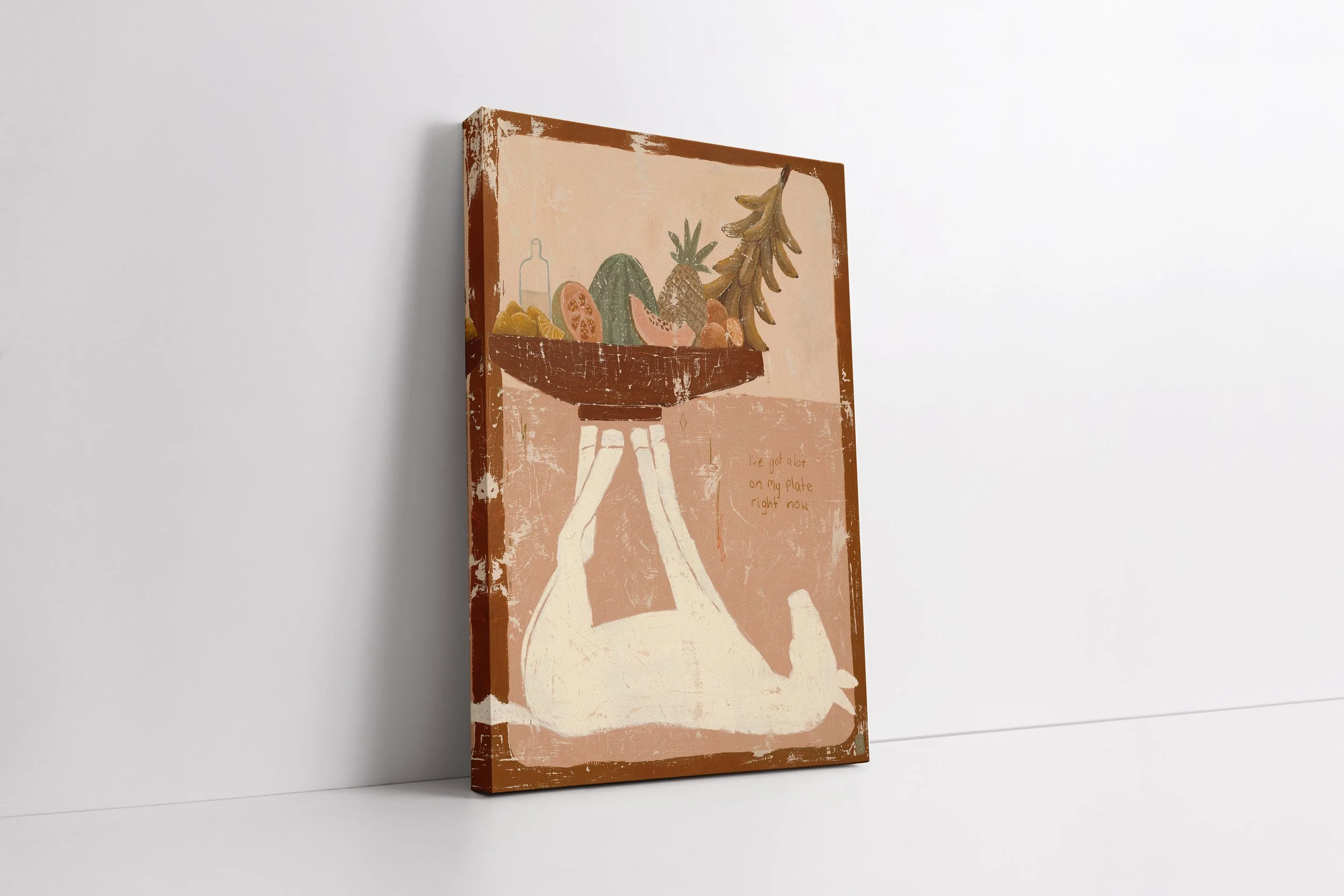 I've got a lot on my plate canvas print — Tahnee Kelland