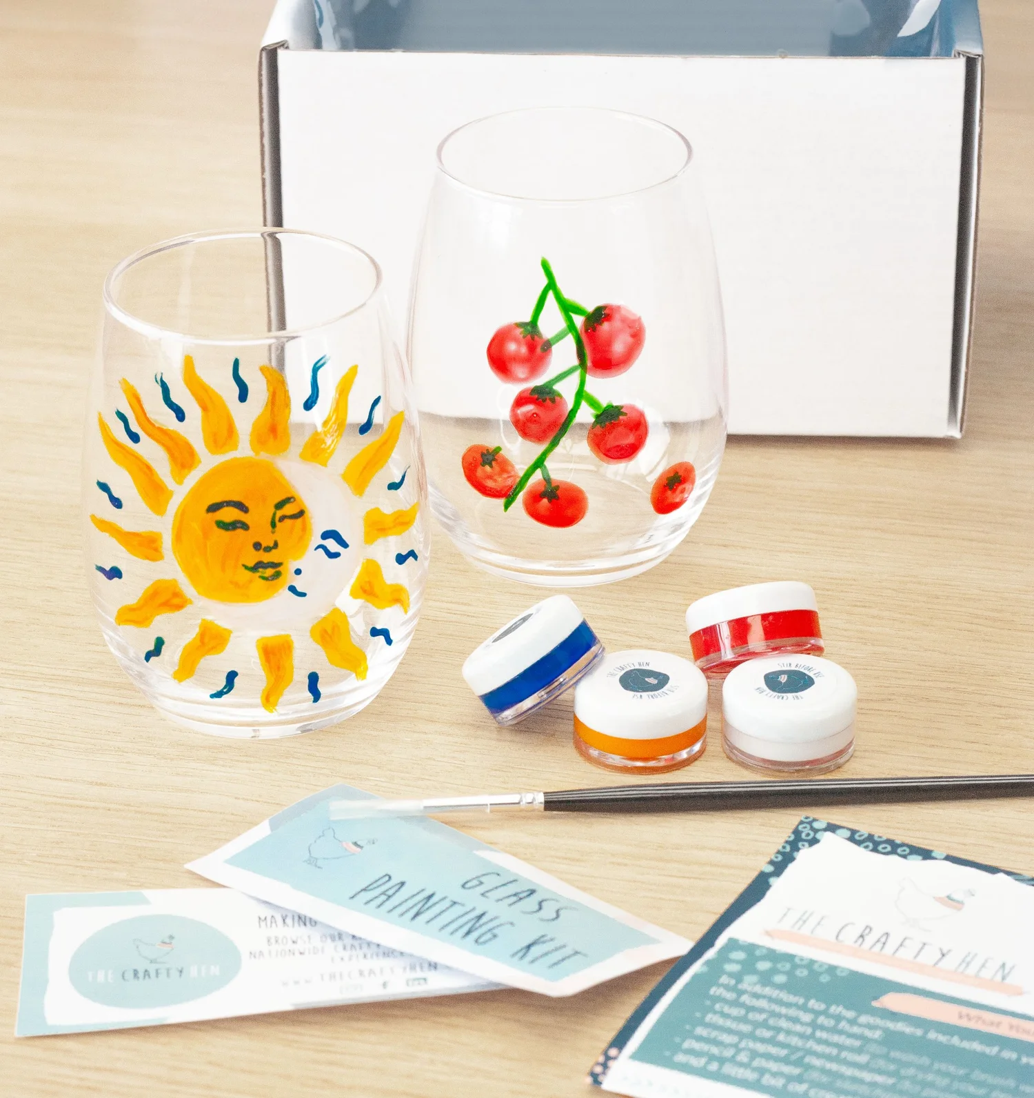Glass Painting Craft Kits: Baubles and Glasses | The Crafty Hen