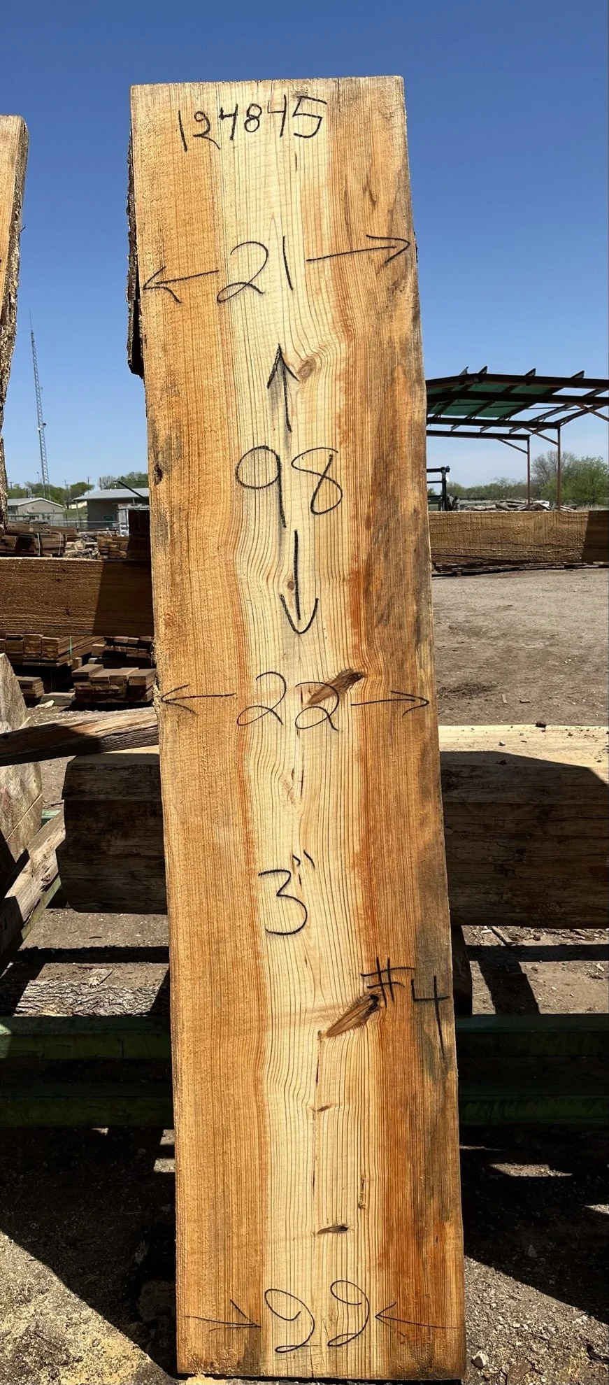 Pine Slabs Available — harden SAWMILL