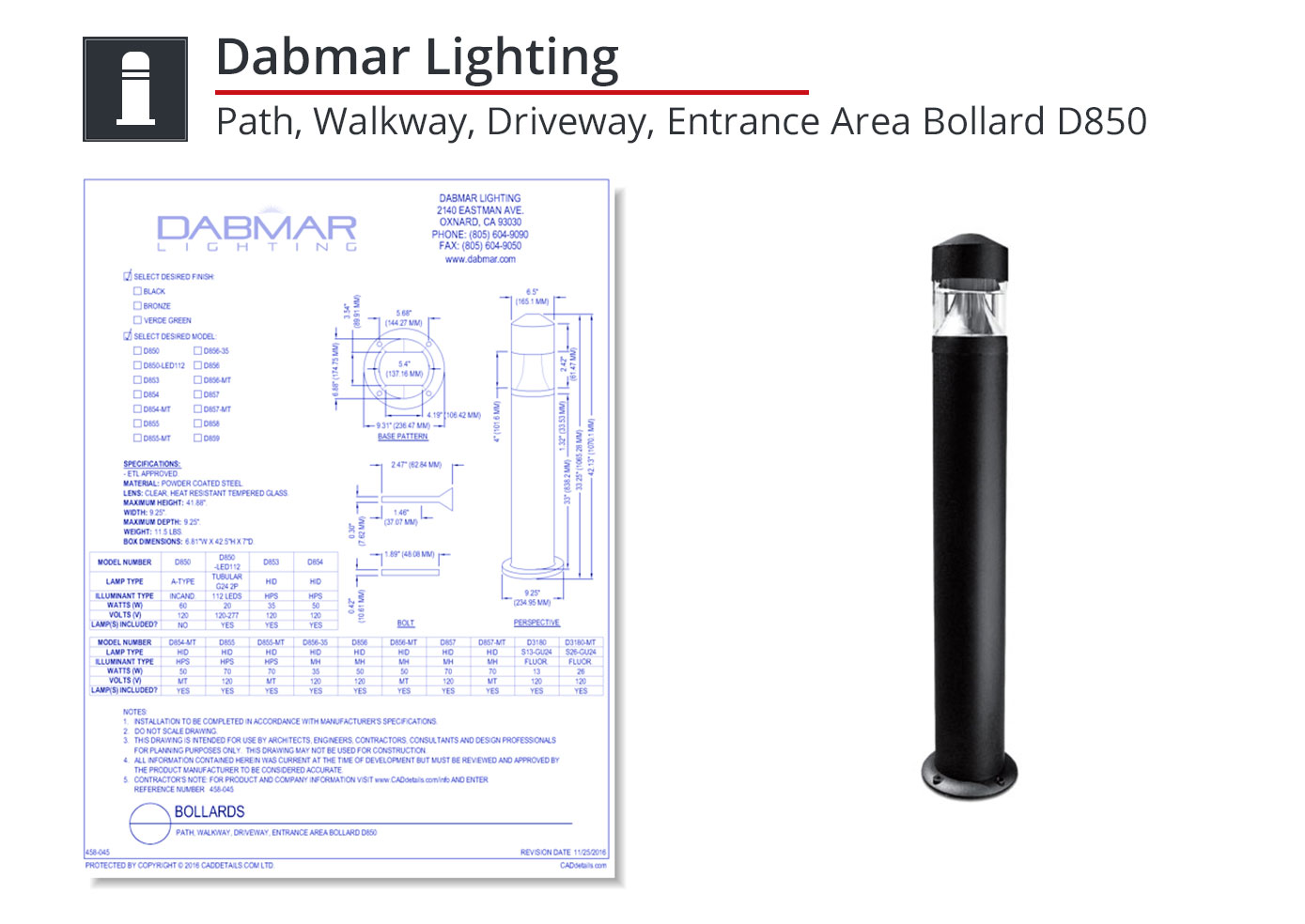 Improve Public Safety with these 15+ Bollard CAD Drawings | Design ...