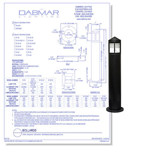 20+ CAD Drawings of Bollards for Providing Safety and Security to the ...